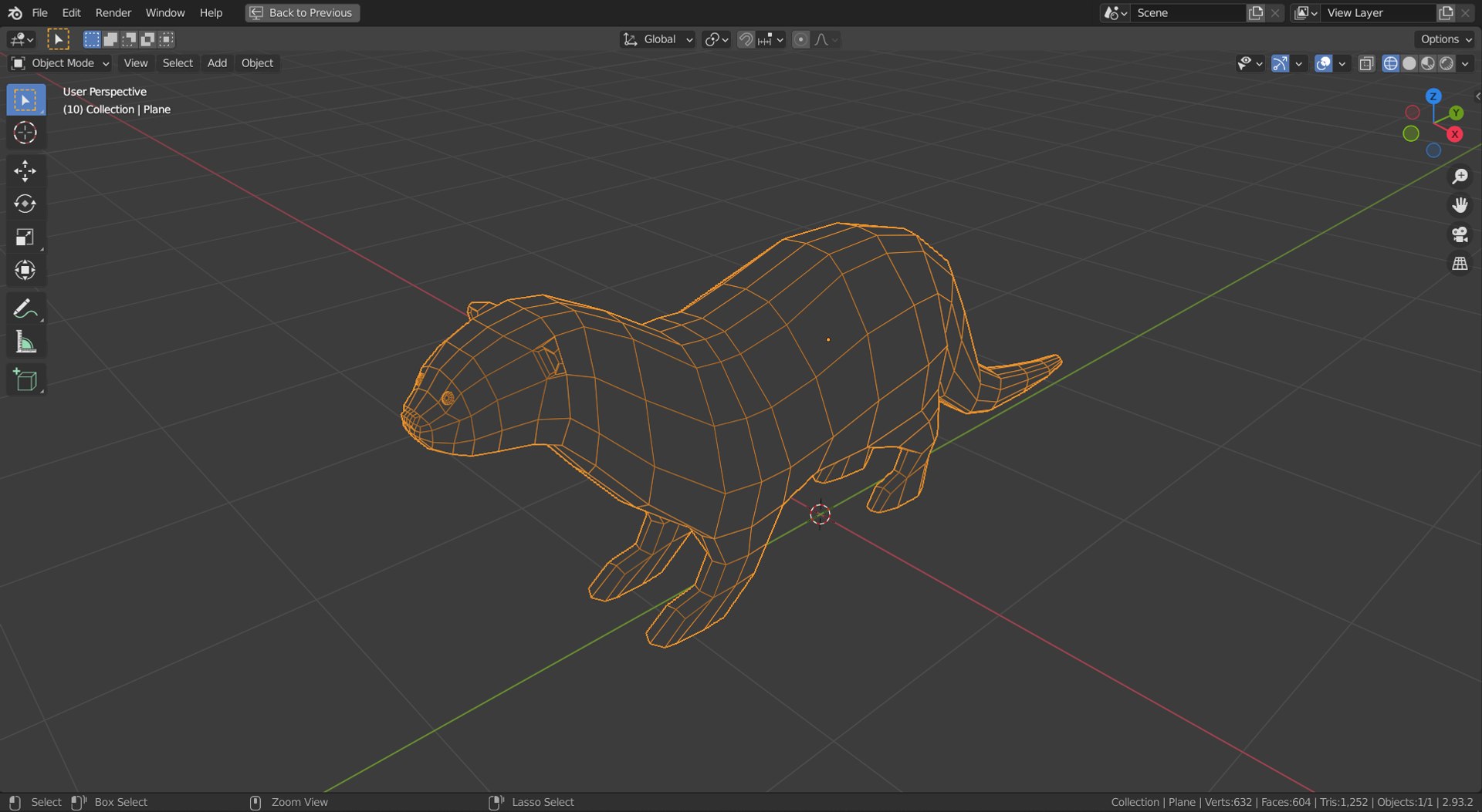 3D Low-poly Otter - TurboSquid 1814892