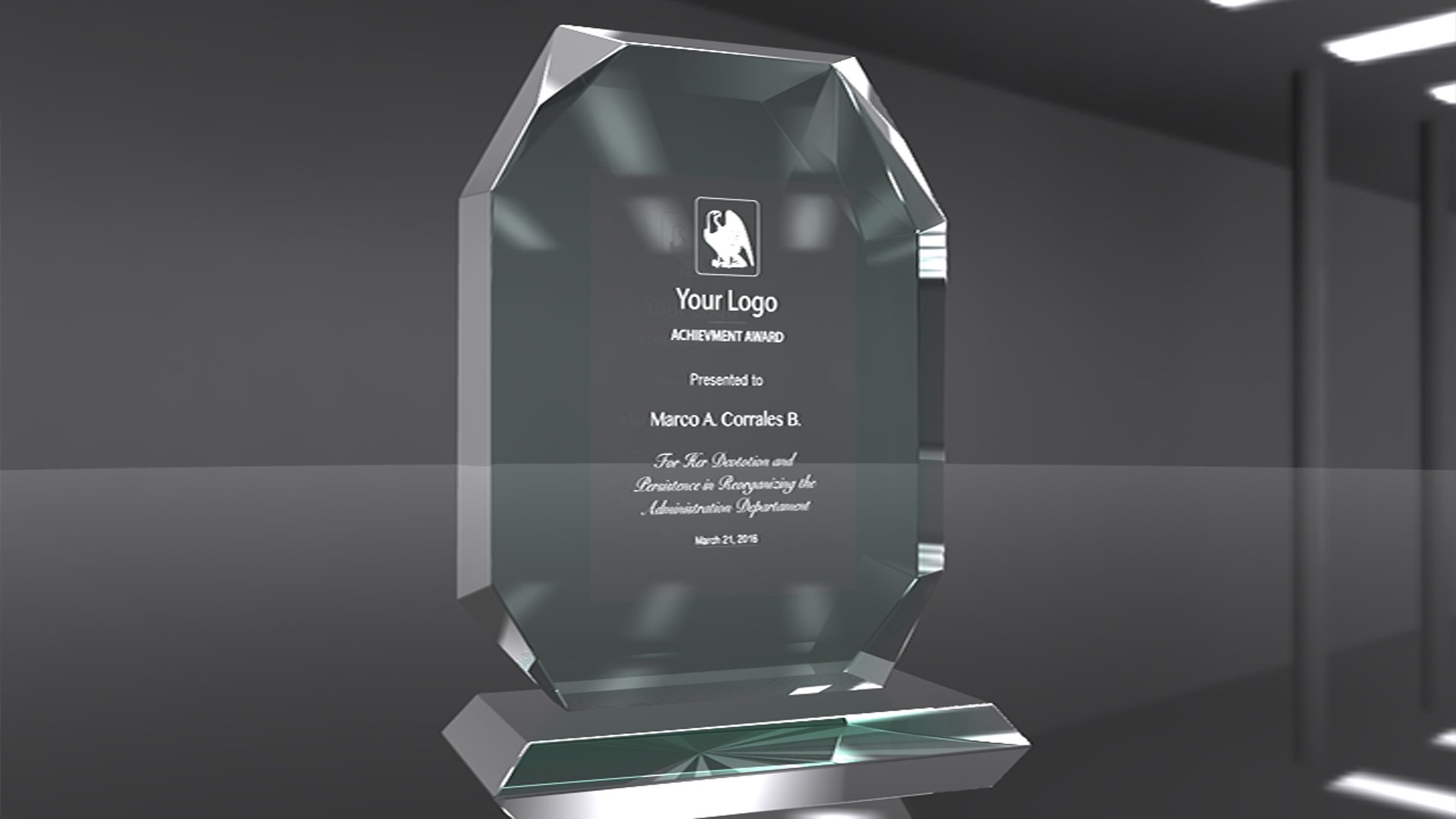 3d Award Glass