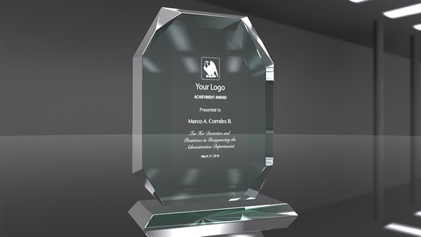 3d award glass