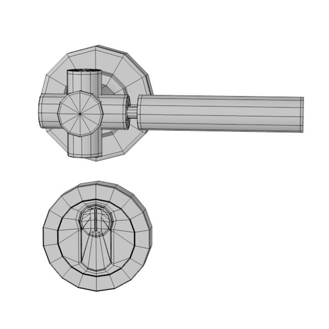 3d model handles locks