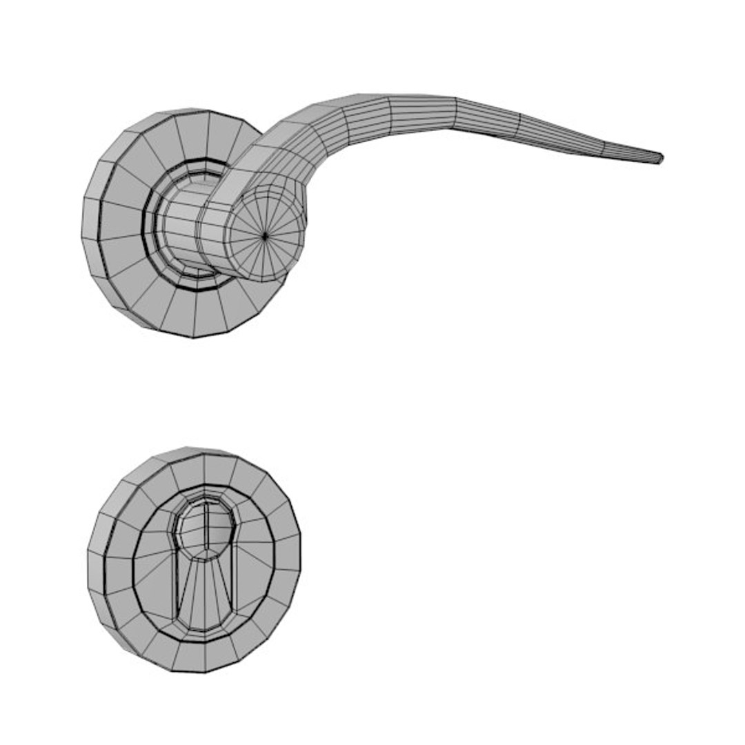 3d model handles locks