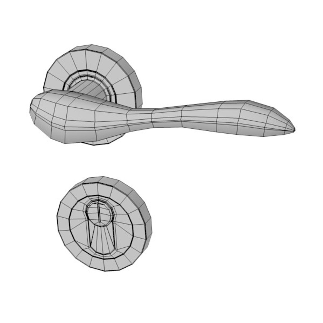 3d model handles locks