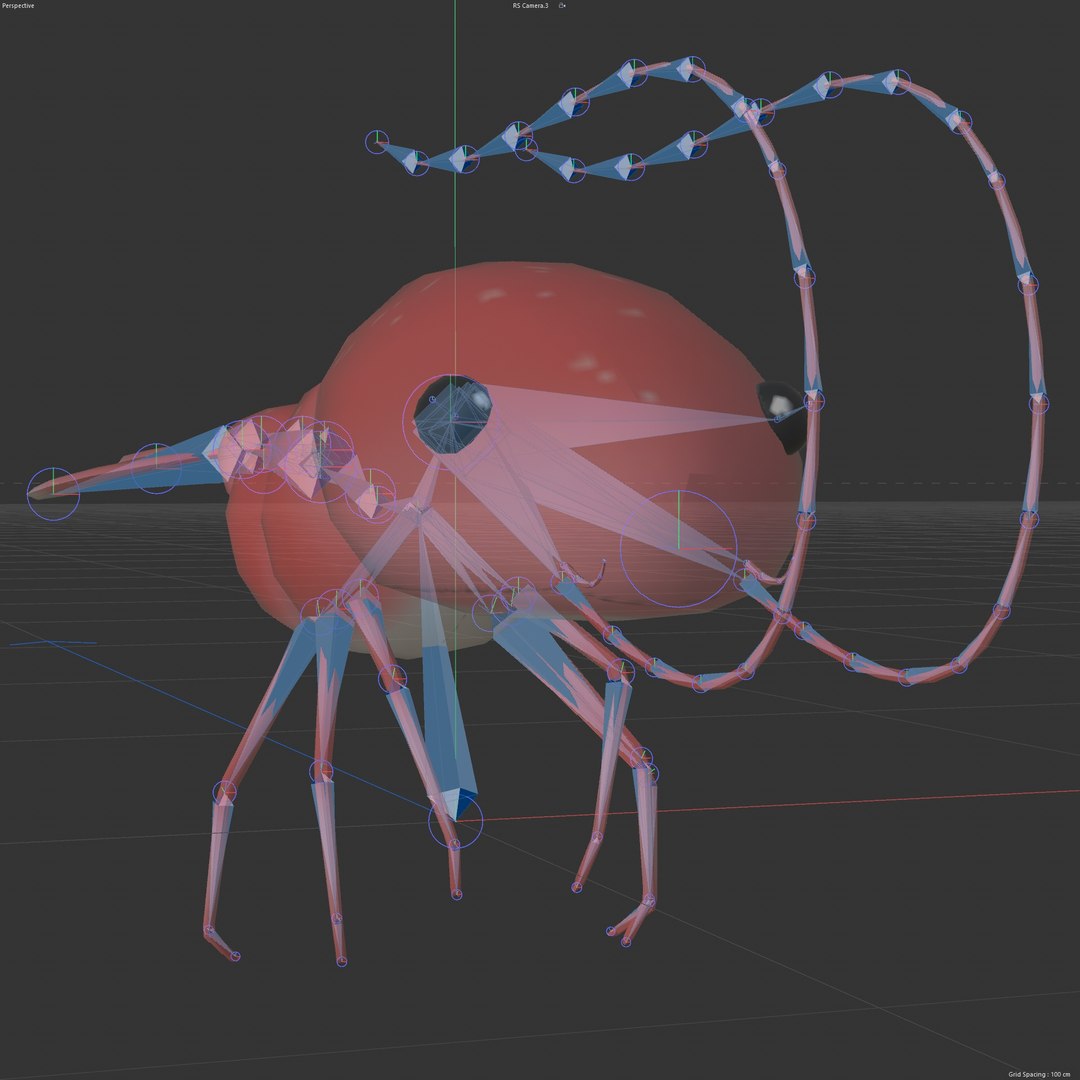 Shrimp Cute Stylized Rigged 3D model - TurboSquid 2154486