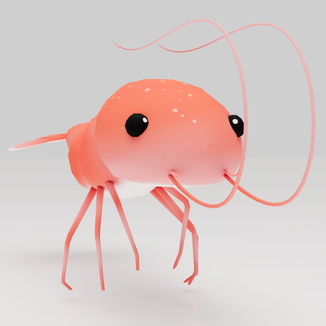 Shrimp Cute Stylized Rigged 3D model - TurboSquid 2154486