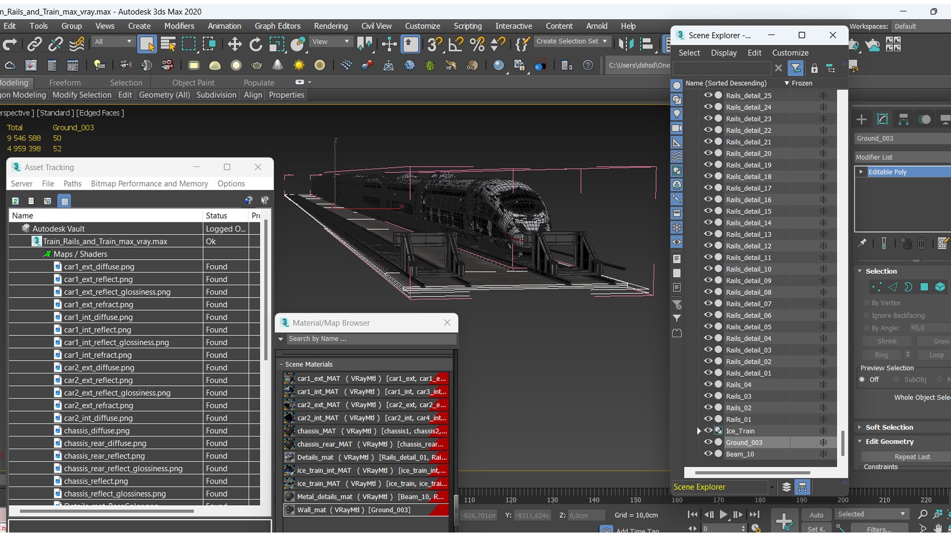 3D Train Rails And Train Model - TurboSquid 2337774