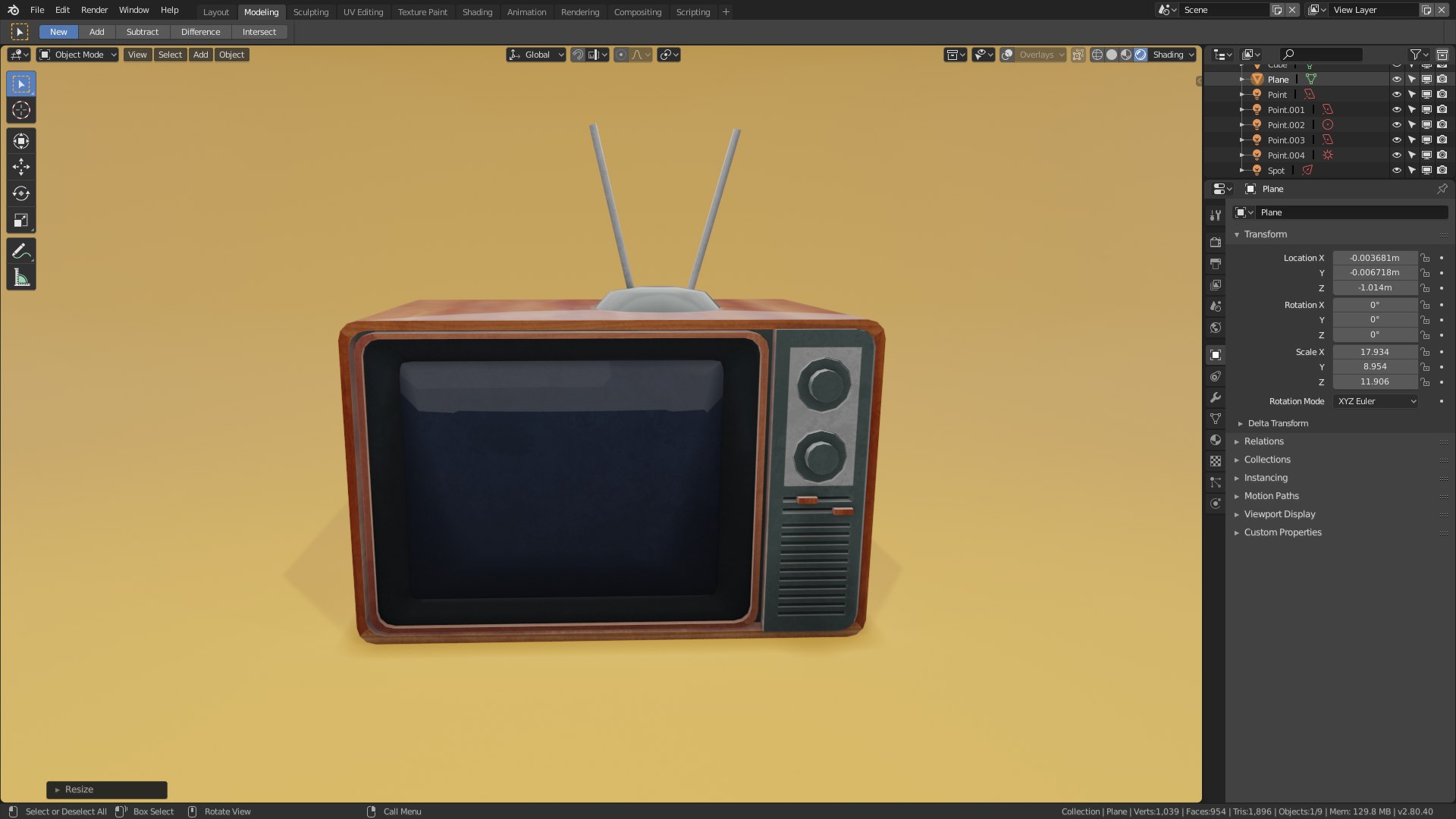 3D Old Tv Model - TurboSquid 1369214