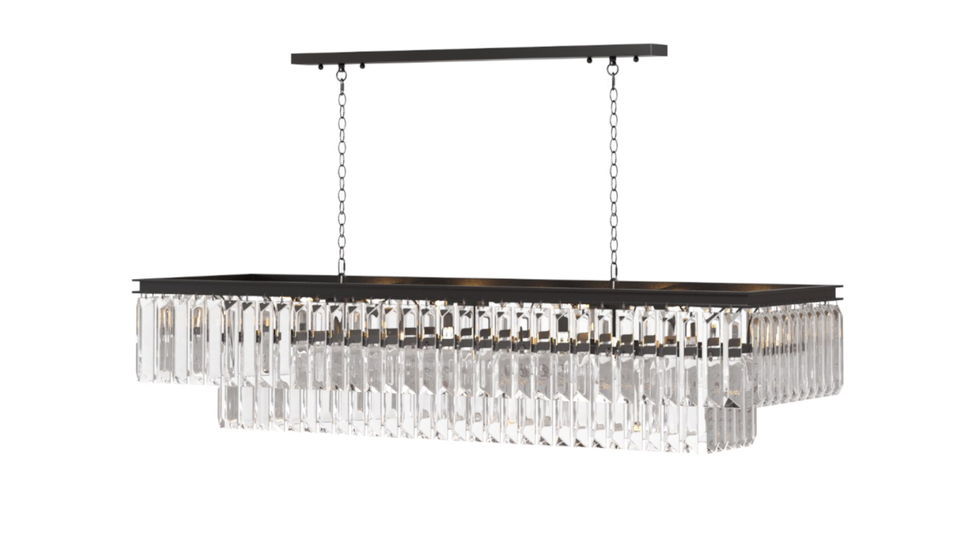 3D Leyland Tiered Rectangular Chandelier - TurboSquid 2357740