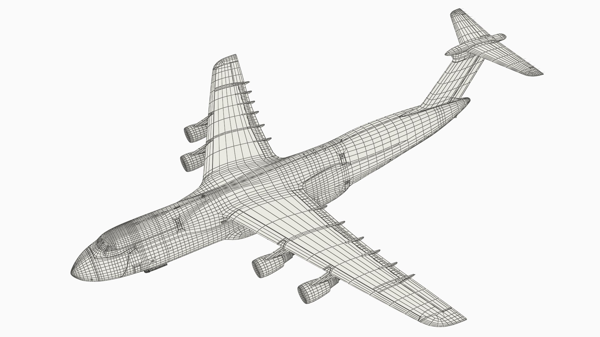 Strategic Military Freighter Aircraft In Camouflage Livery With ...