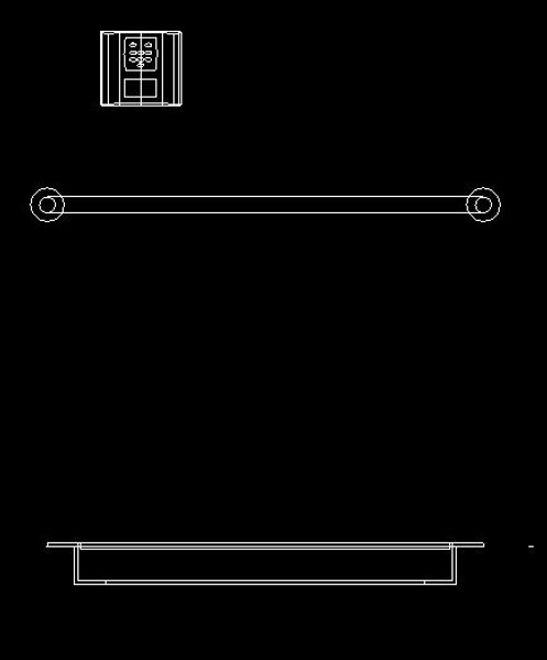3d model of floor scale recessed