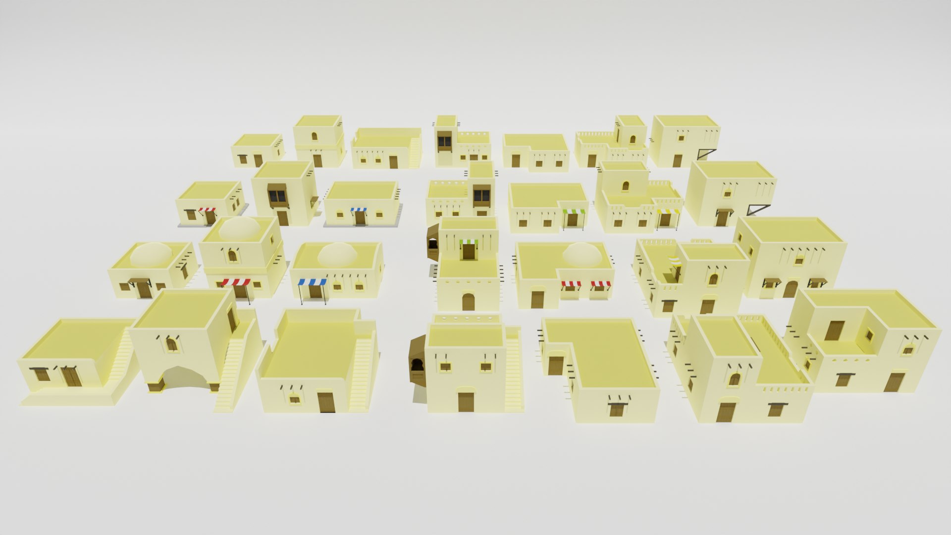 Low Poly Desert House Pack 3D - TurboSquid 2126937