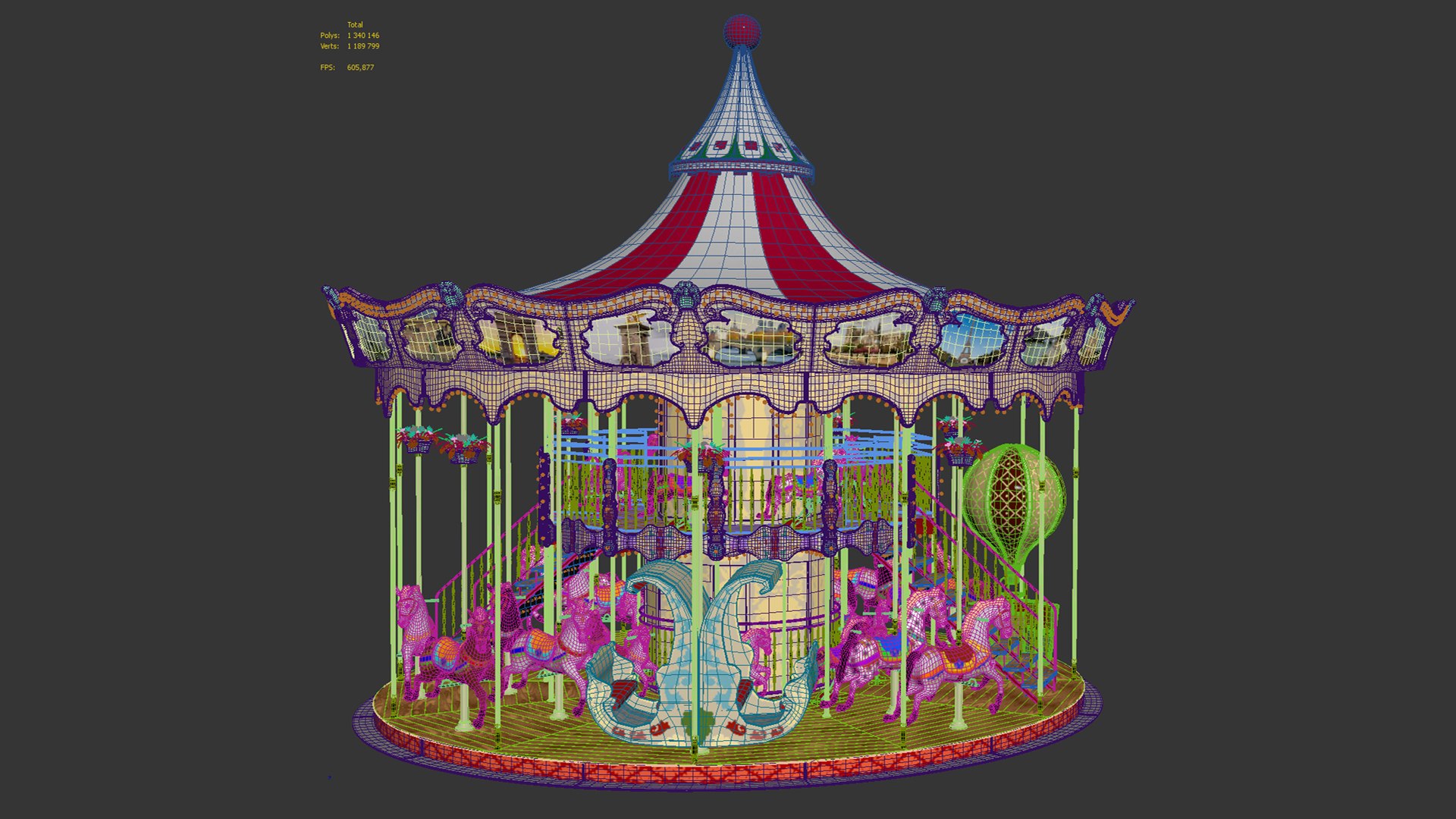 3D Carousel 2 Levels Paris - TurboSquid 2047983