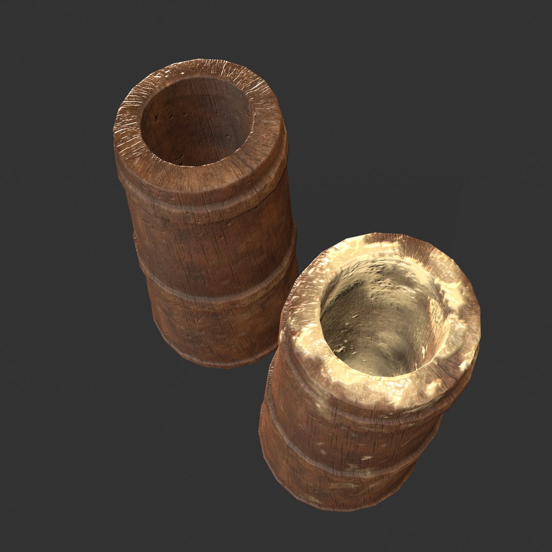 Medieval Butter Churner with Butter model - TurboSquid 1743188