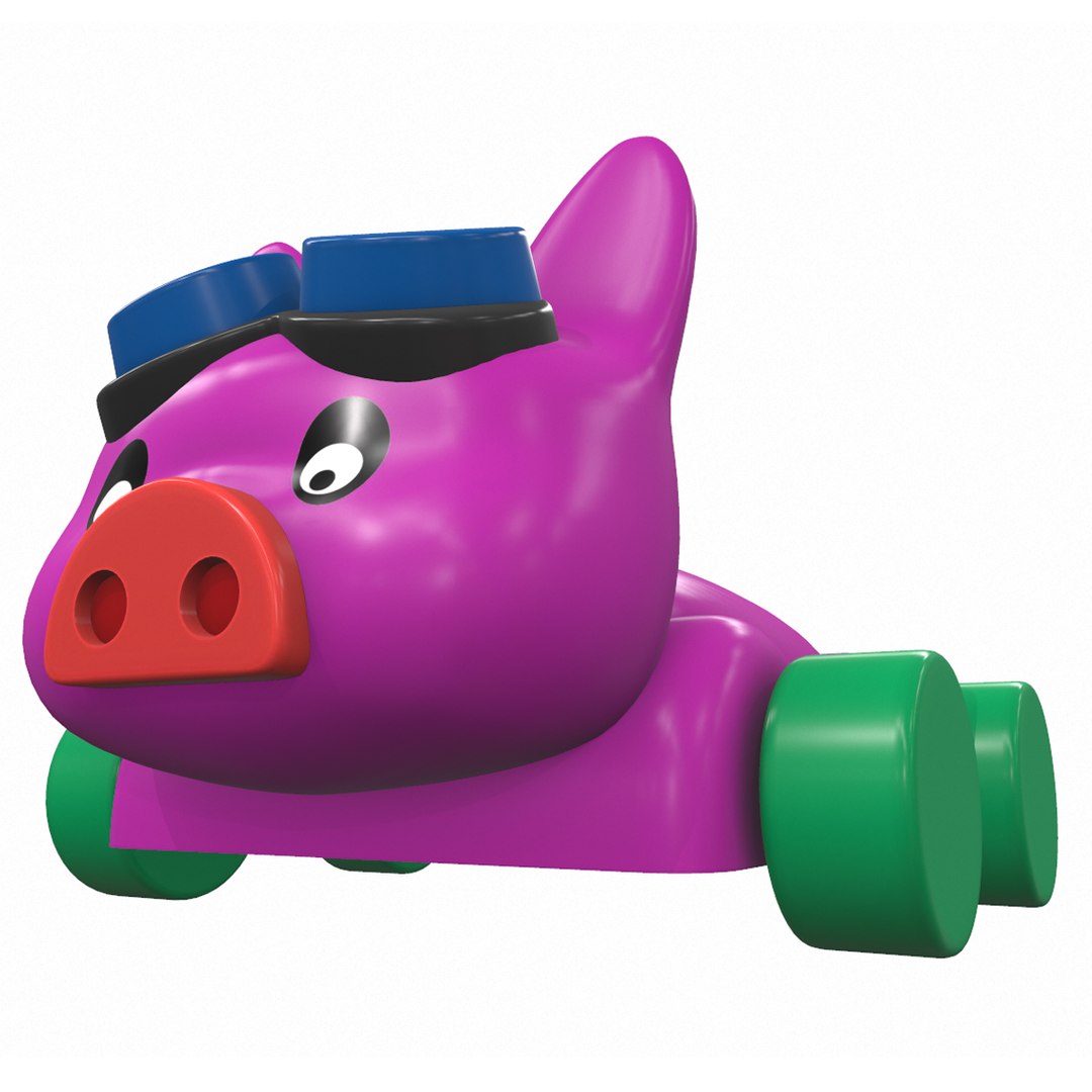 3D model Plastic baby toy piggy - TurboSquid 2109024