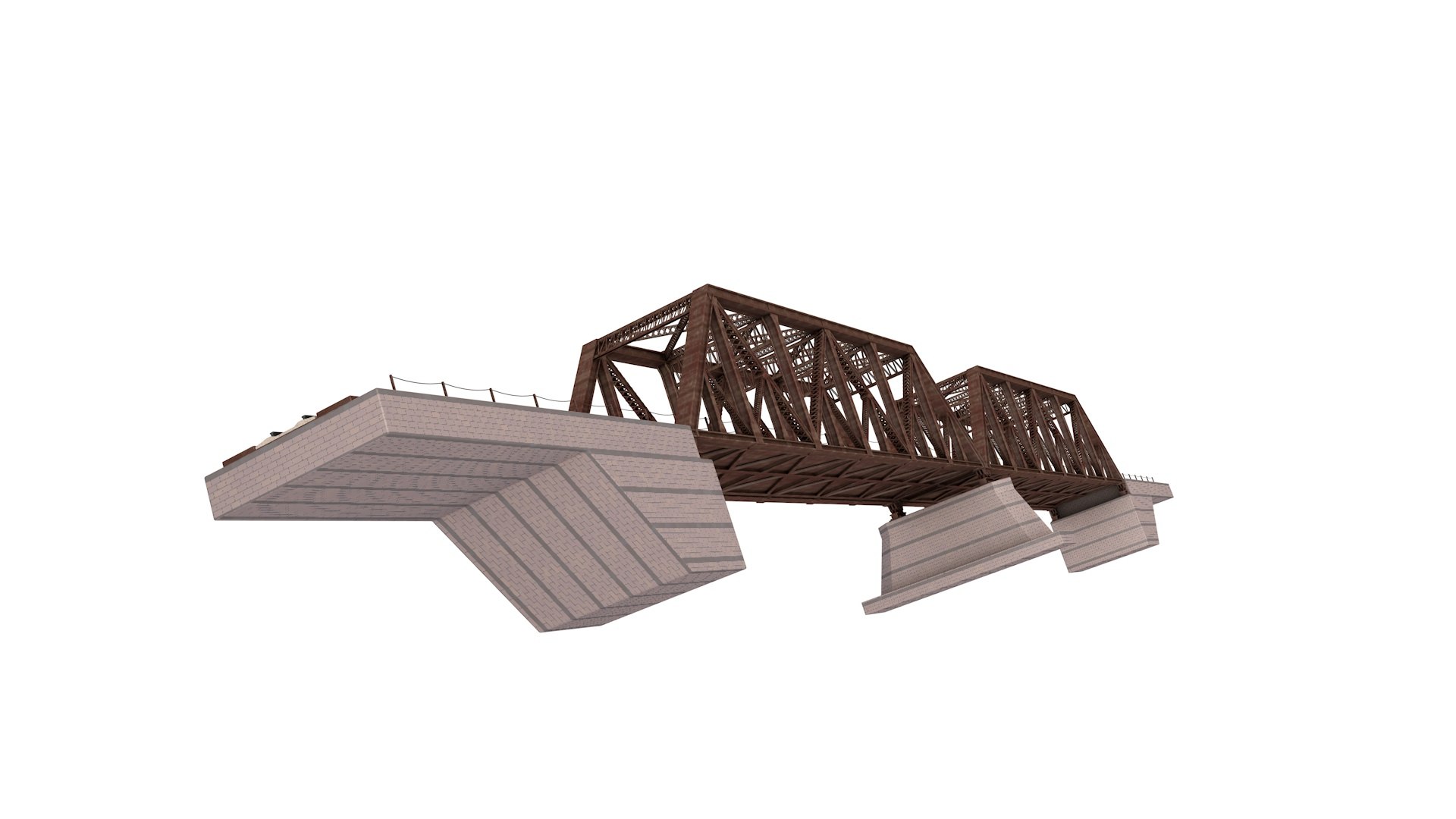 3D Railroad Truss Bridge - TurboSquid 2258739