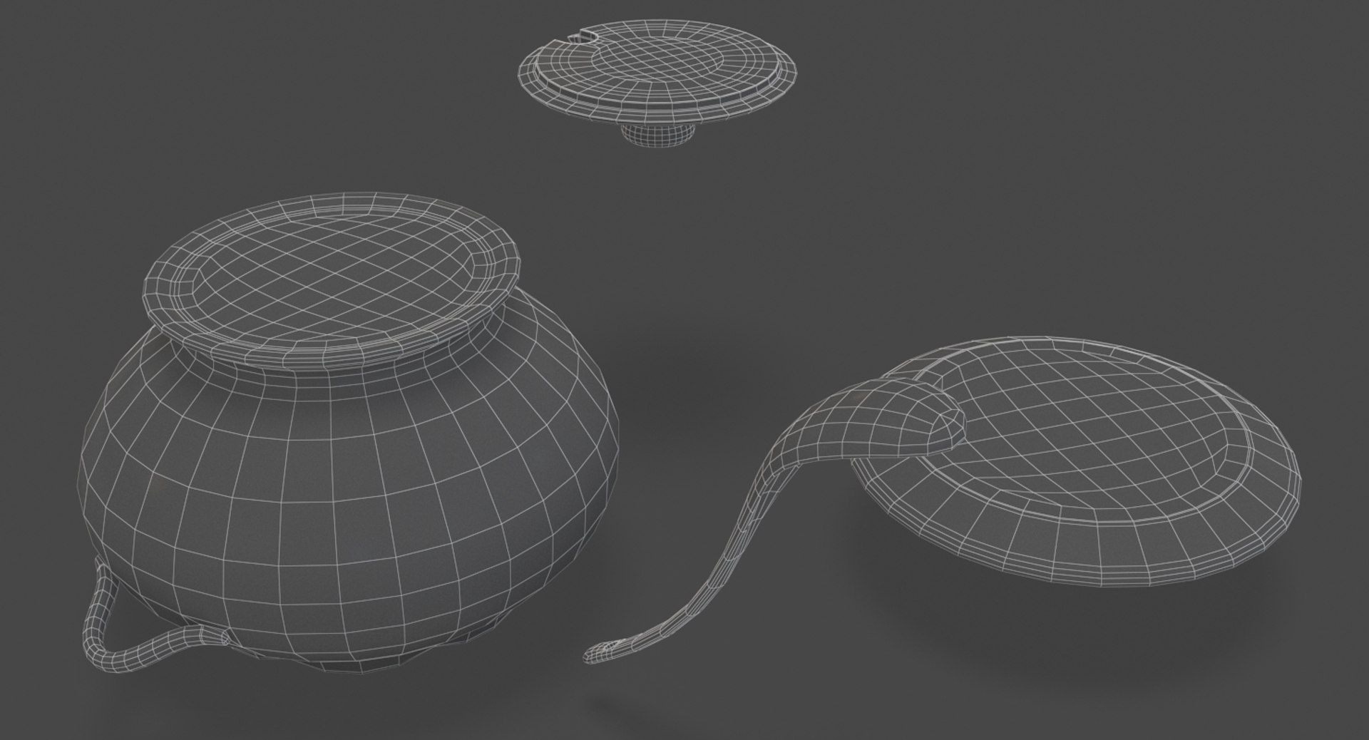 3D Model Ceramic Porcelain Sugar Pot - TurboSquid 1418747