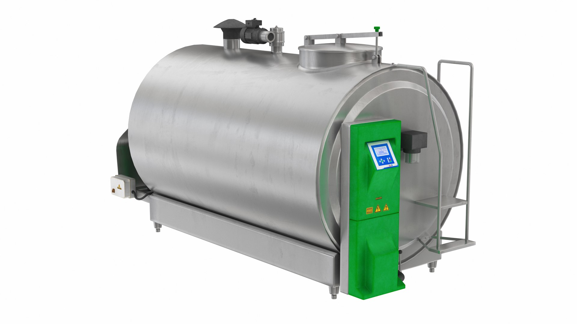 Milk Cooler Storage Tank And Portable Milking With Cow 3D Model ...