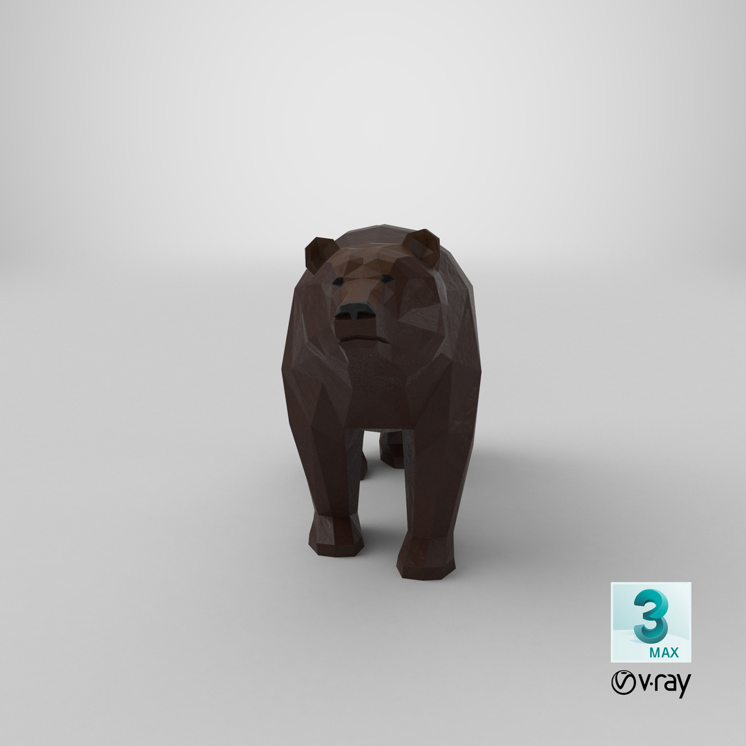 3D bear---standing - TurboSquid 1224451