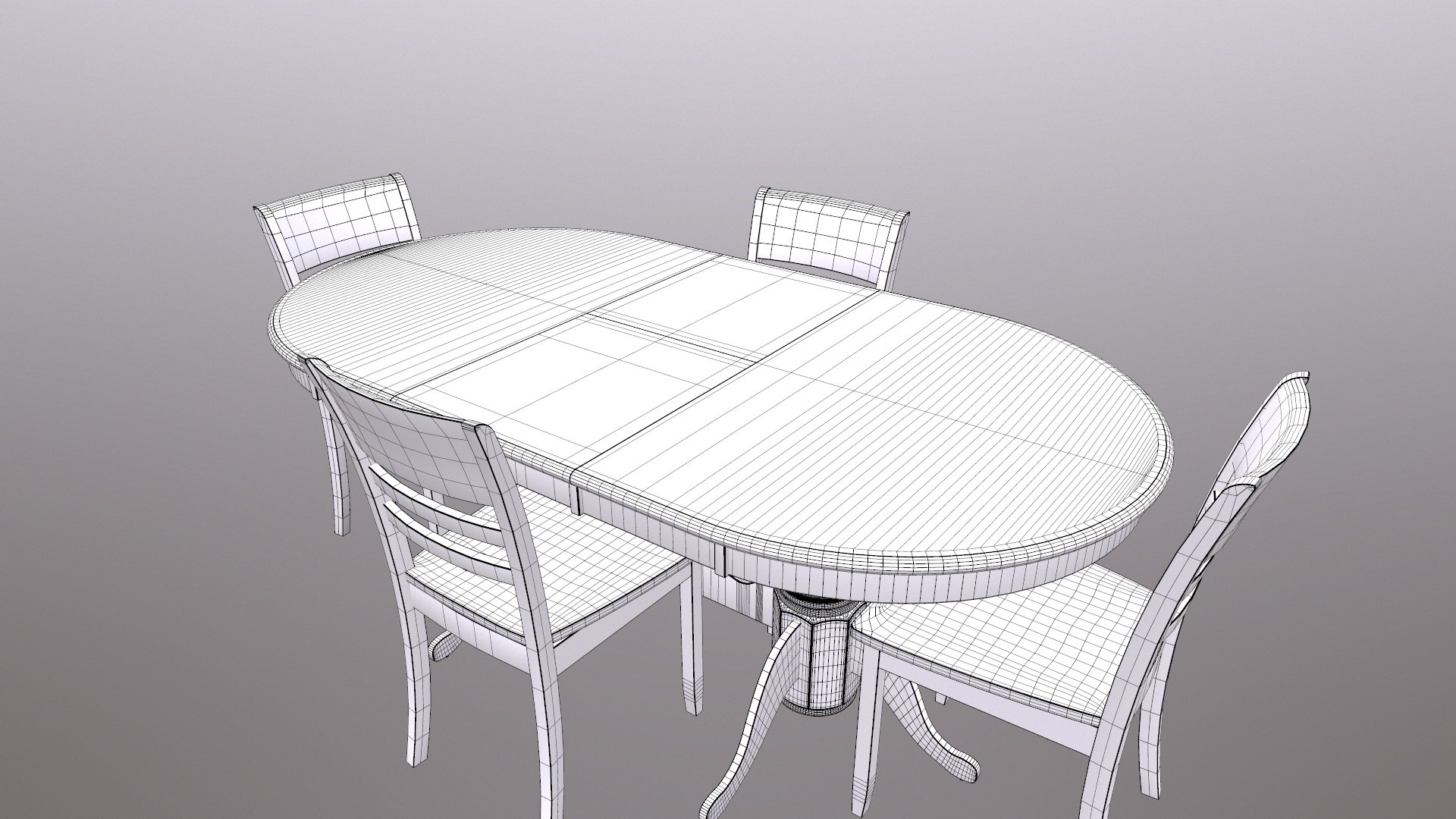 Dining Table Set 3D Model - TurboSquid 2152073
