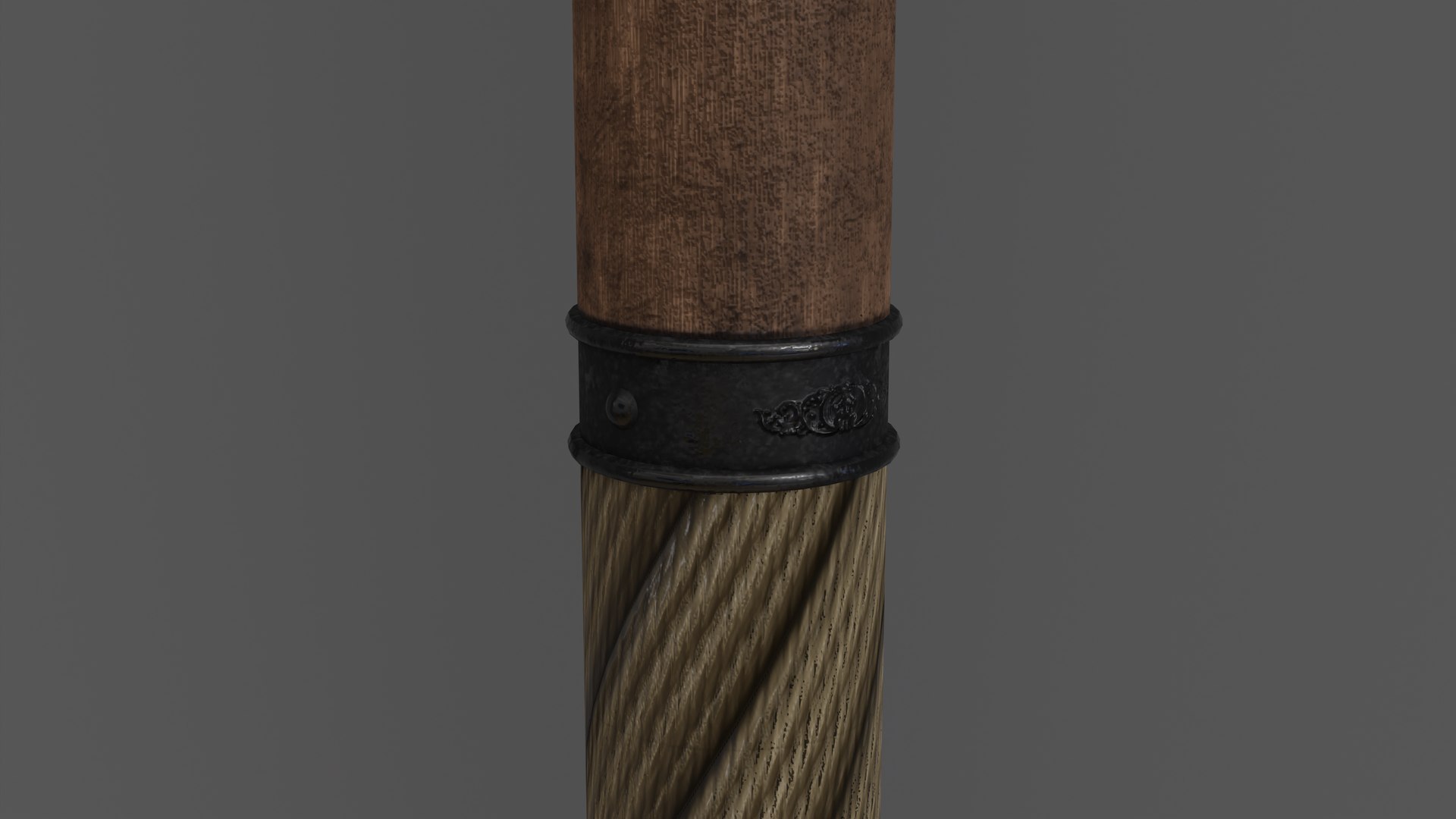 3D Flail Iron And Wood Flail Game Ready VR AR Model - TurboSquid 1881024