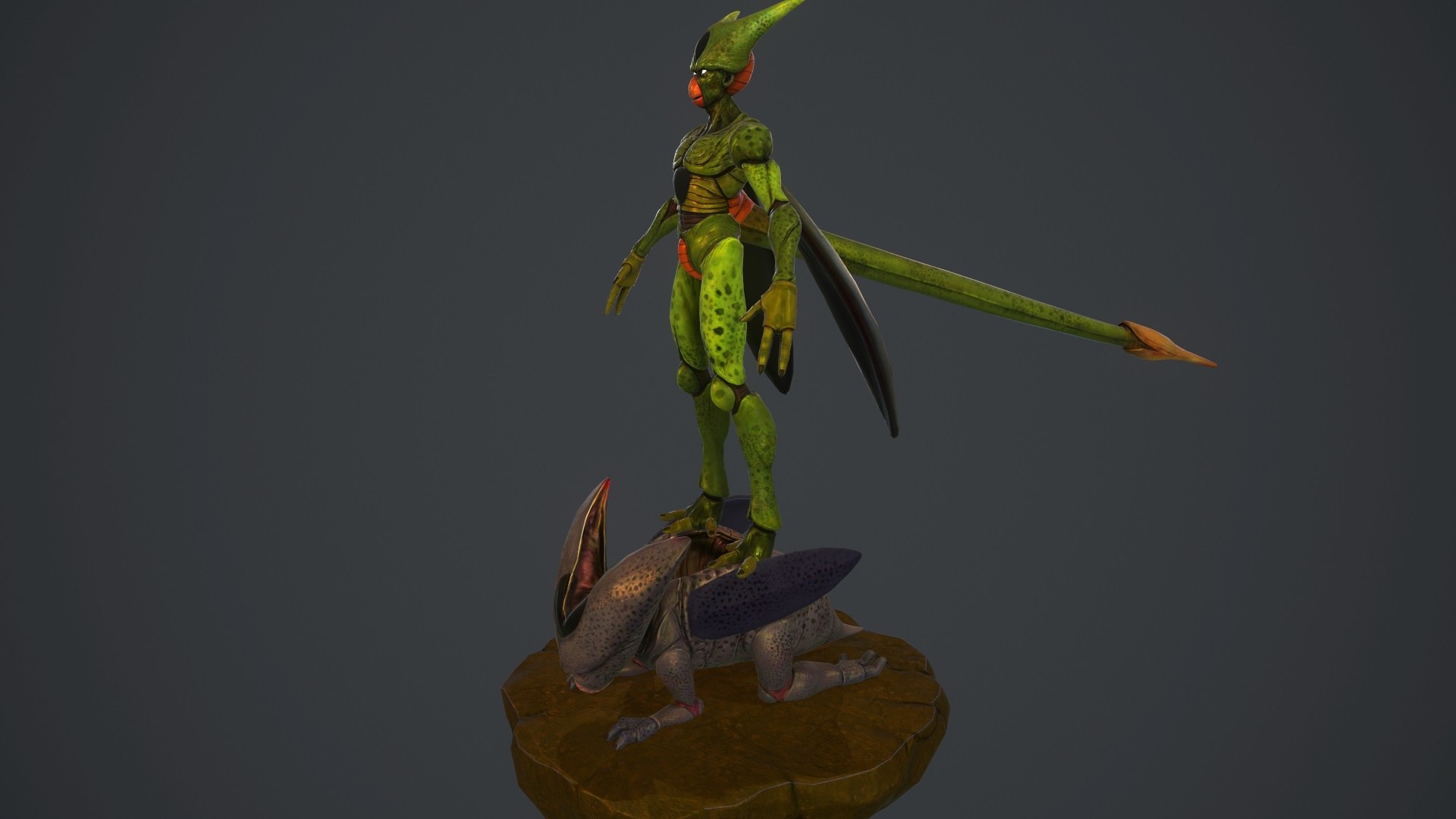 Cell Dragon Ball 3d Obj