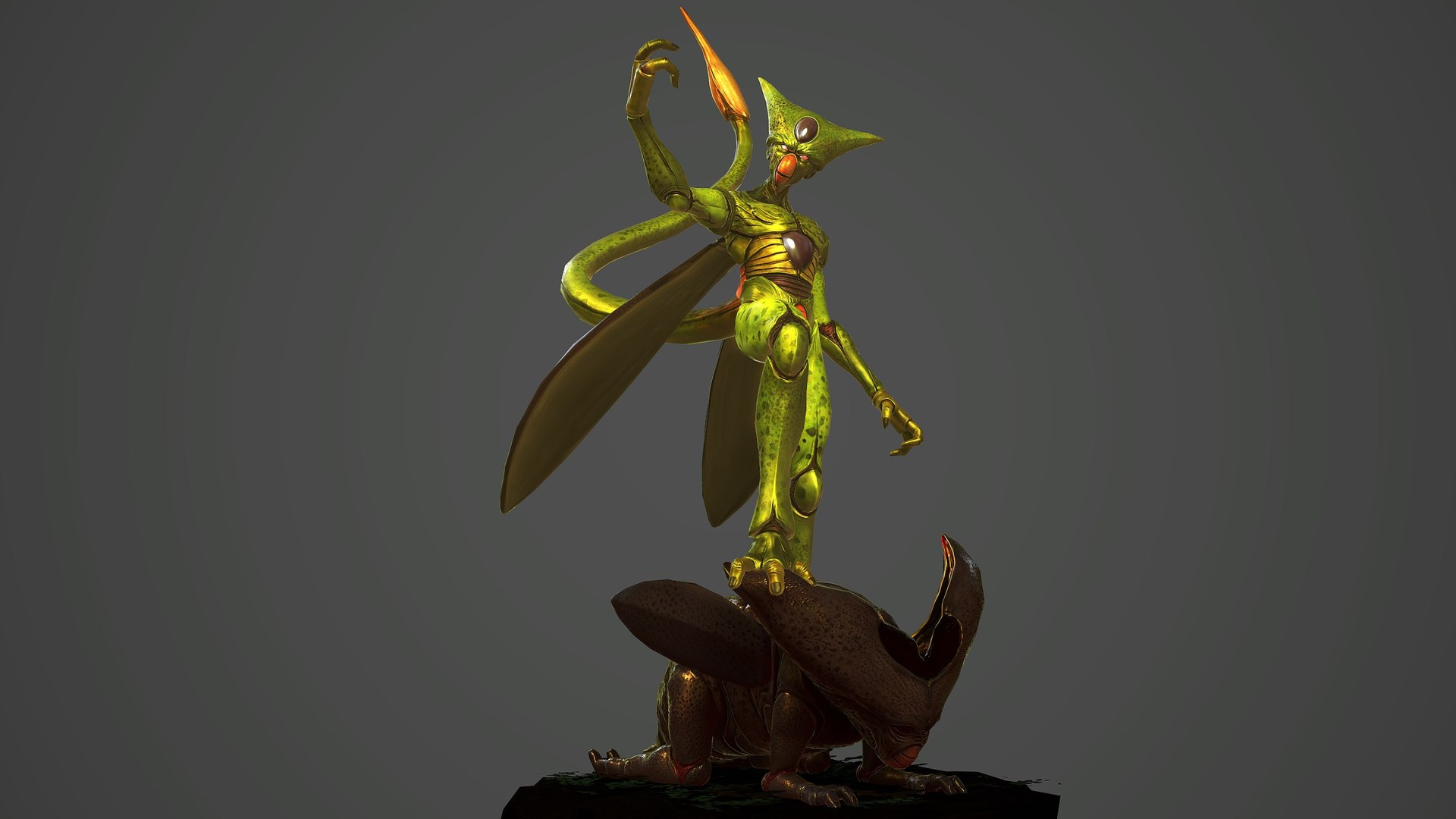 Cell Dragon Ball 3d Obj