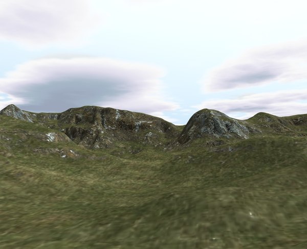 terrain landscape mountains obj