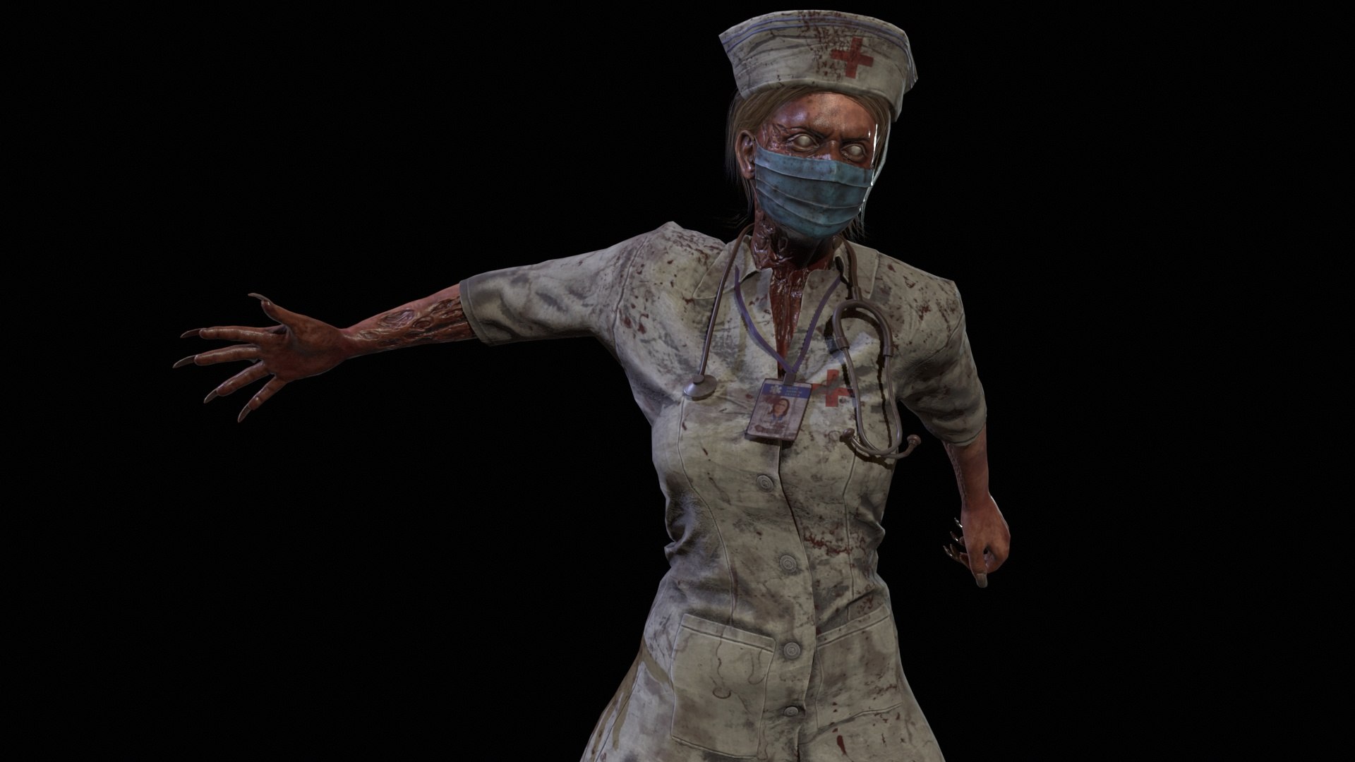3D Model Zombie Nurse - TurboSquid 2319582
