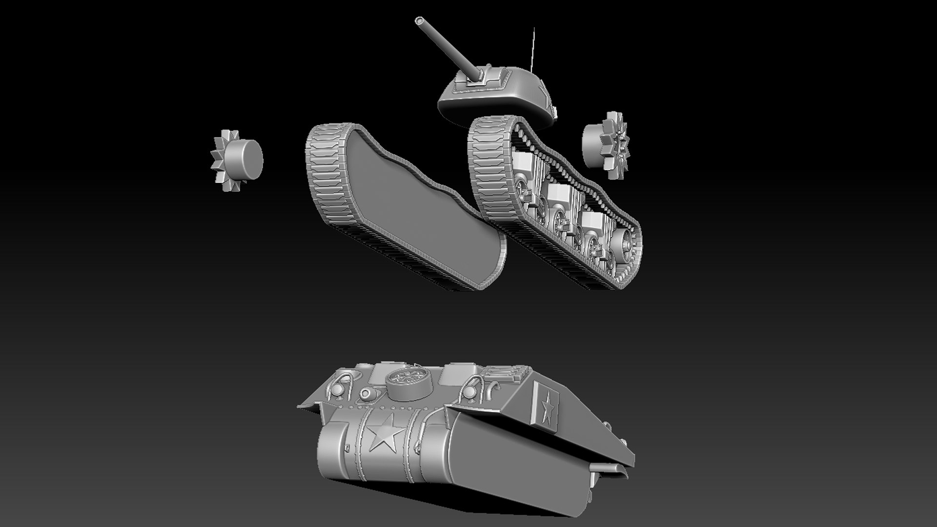 M4 Sherman Tank 3D Model - TurboSquid 2418361