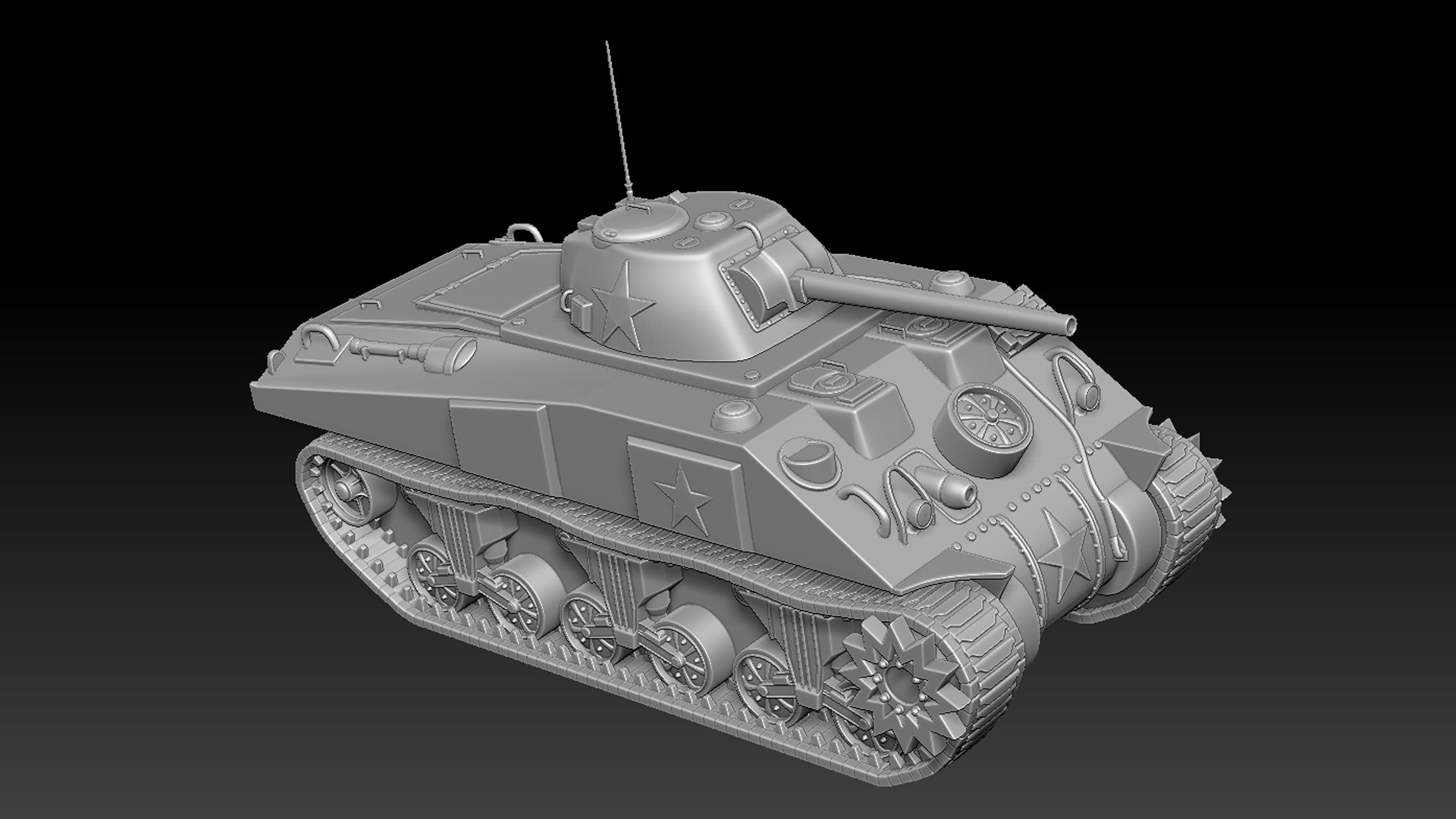 M4 Sherman Tank 3D Model - TurboSquid 2418361