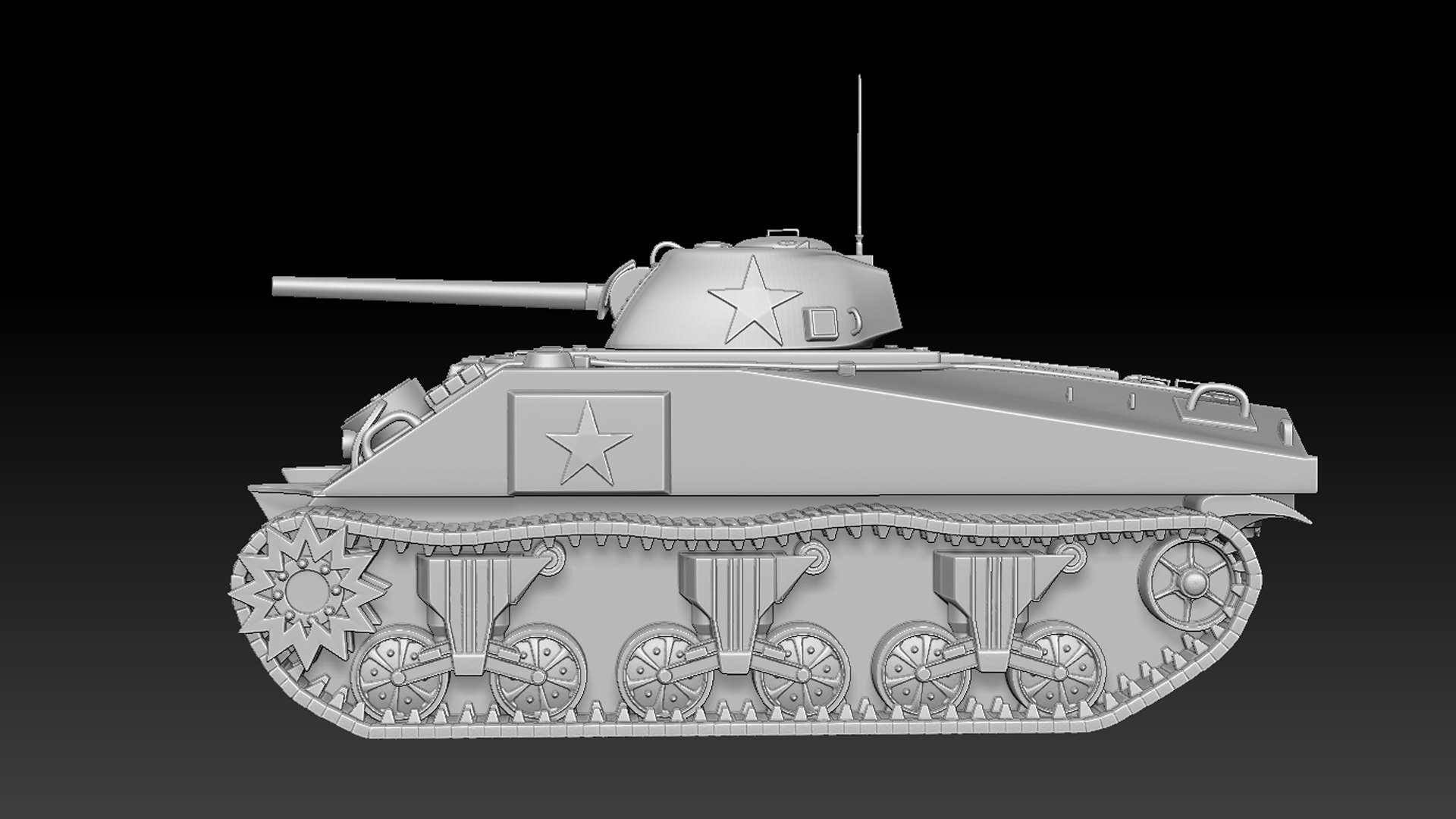 M4 Sherman Tank 3D Model - TurboSquid 2418361