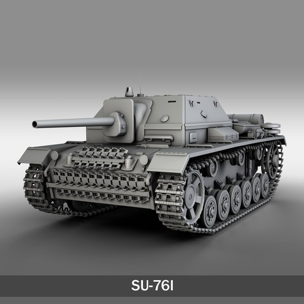 3d su-76i soviet gun 76