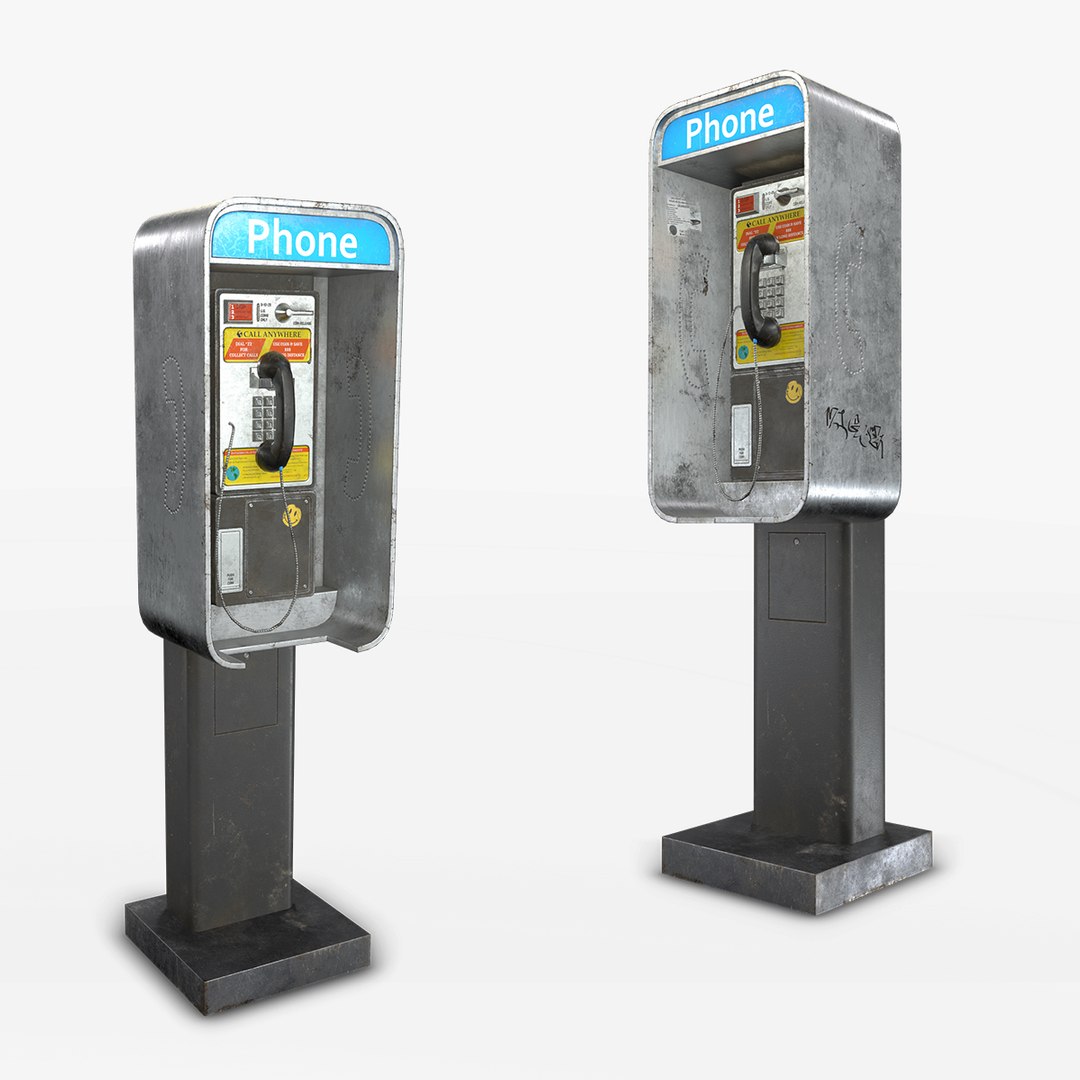 Phone Booth - Low Poly 3D Model - TurboSquid 1720899
