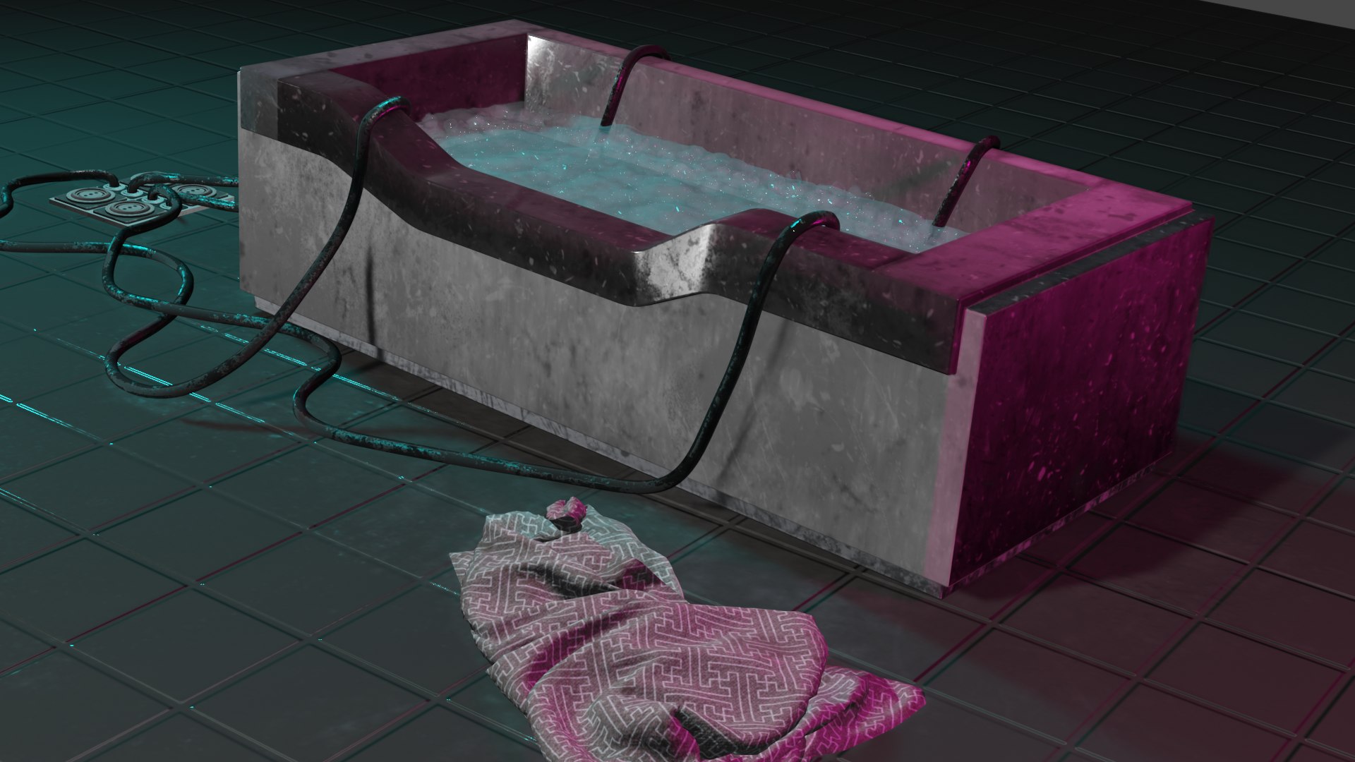 3D Cyberpunk Netrunner Tub - TurboSquid 2157885