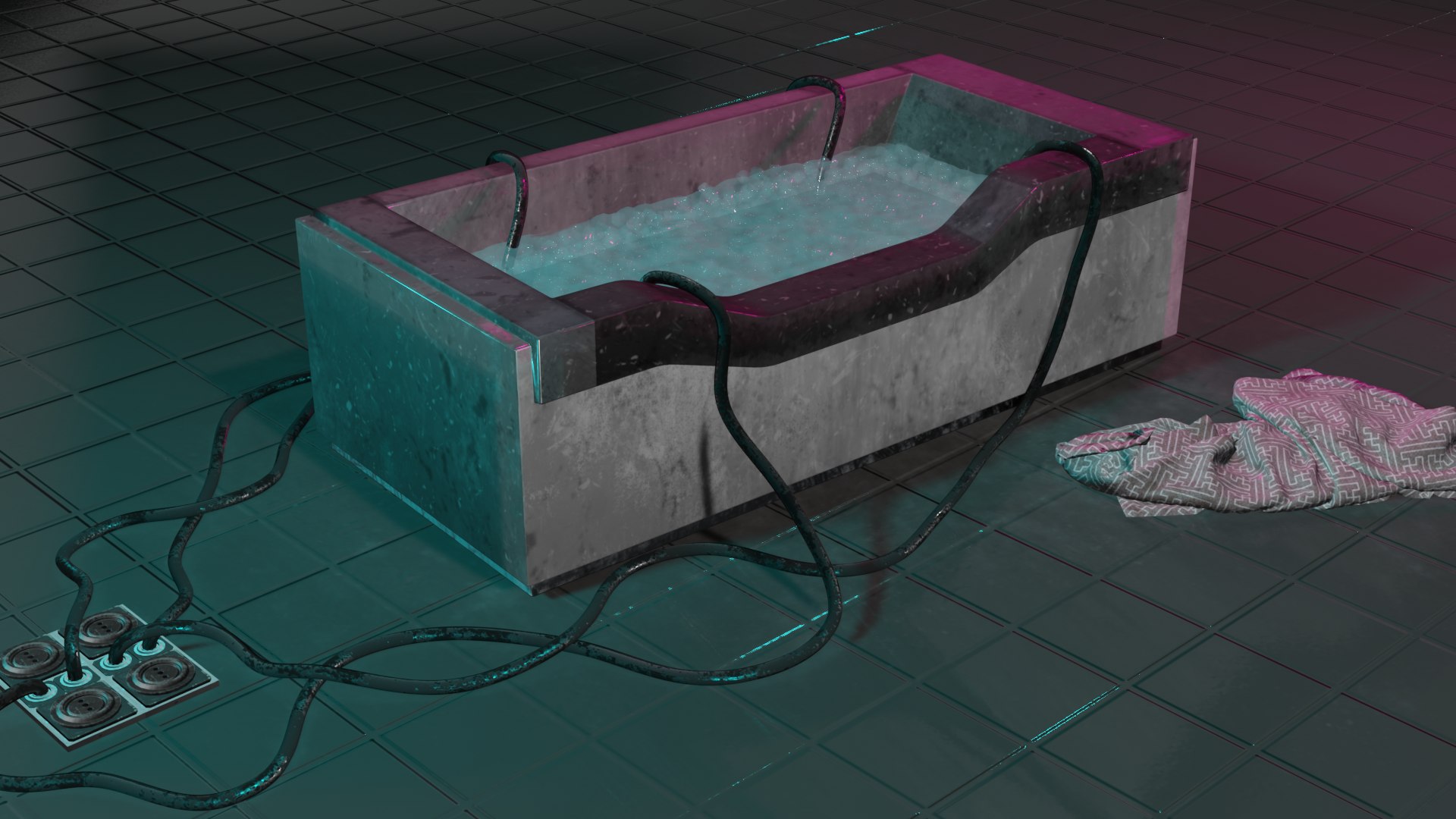 3D Cyberpunk Netrunner Tub - TurboSquid 2157885