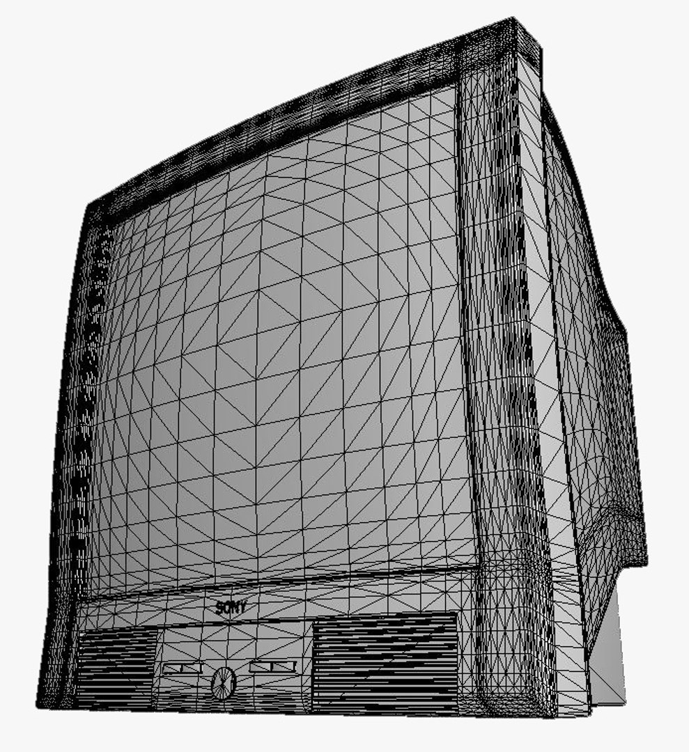 3d Model Of Tv Crt