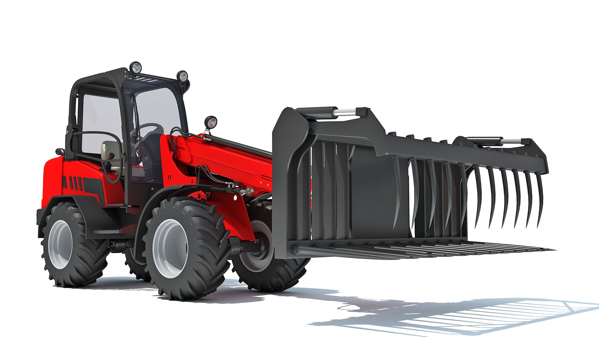 Telehandler Forklift 3D Model - TurboSquid 2036552