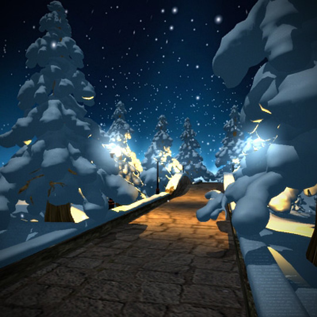 3d Winter Snow Covered