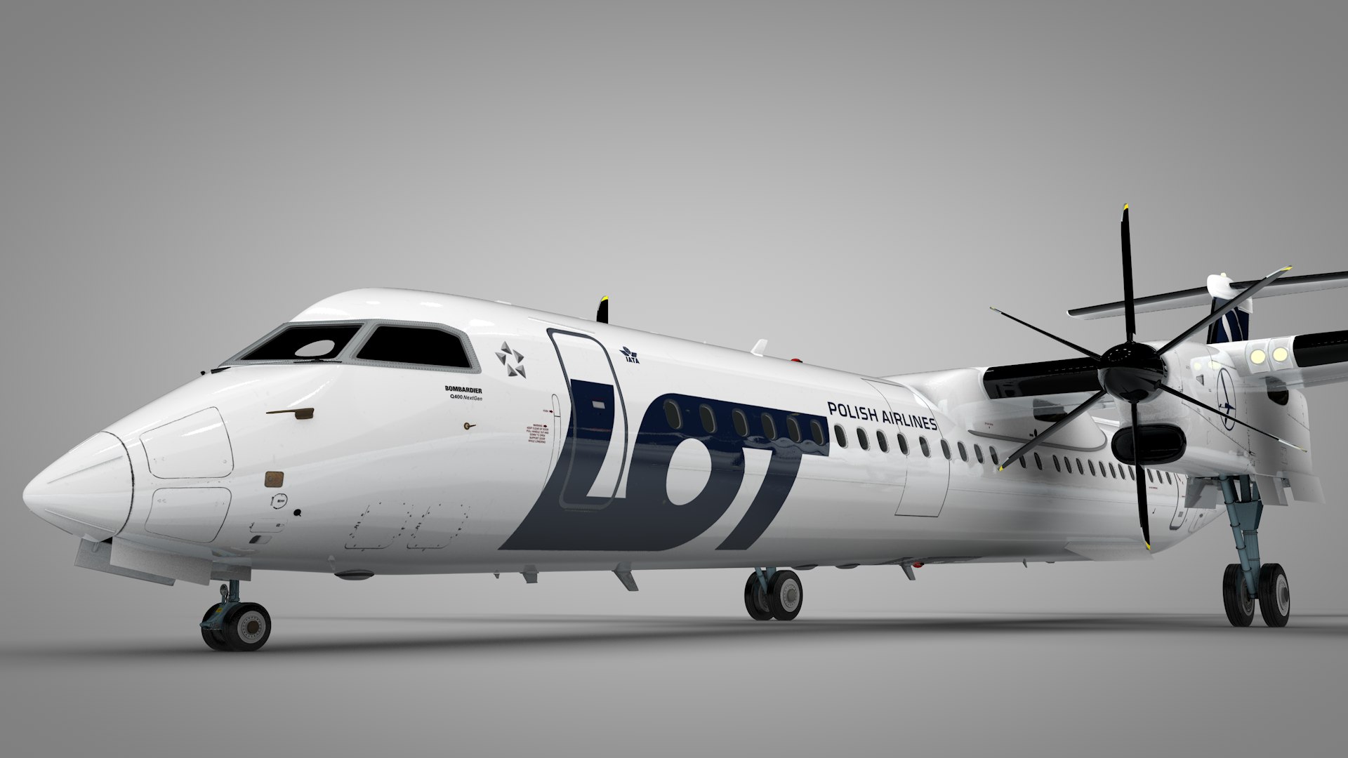 3D LOT Bombardier DHC-8 Q400 Dash 8 L1522 - TurboSquid 1803537
