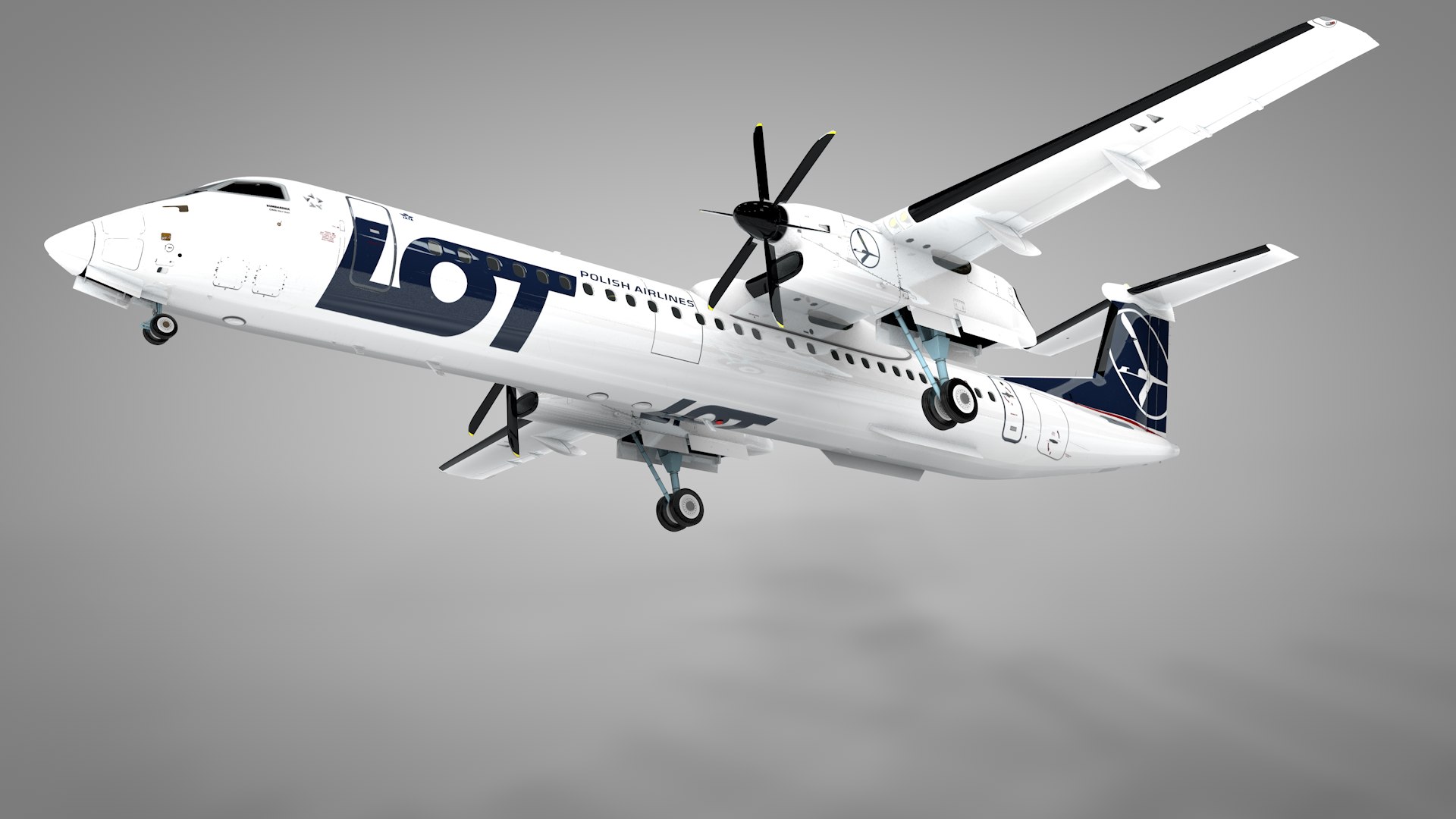 3D LOT Bombardier DHC-8 Q400 Dash 8 L1522 - TurboSquid 1803537