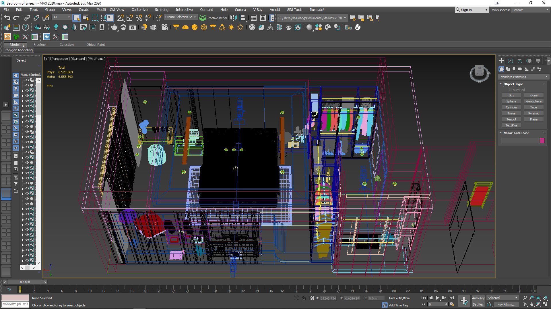 3D Master Bedroom Of Sneech 01 - MAX FBX OBJ SKP Simlab Collada ...