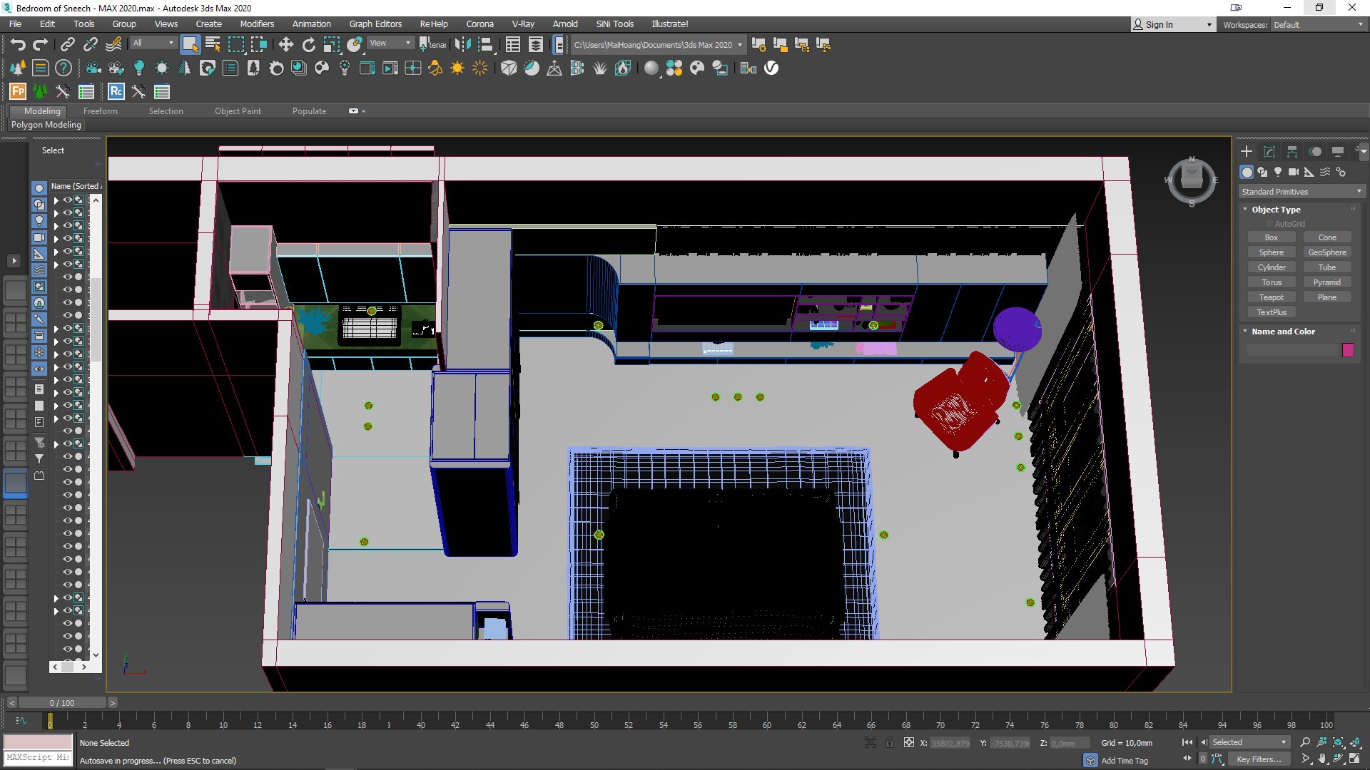 3D Master Bedroom Of Sneech 01 - MAX FBX OBJ SKP Simlab Collada ...