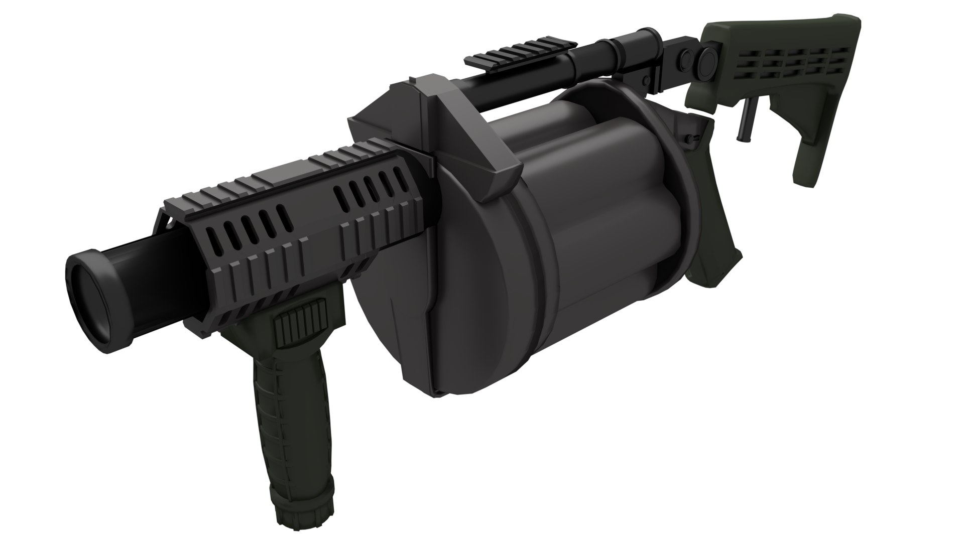 3d Model Of Grenade Launcher