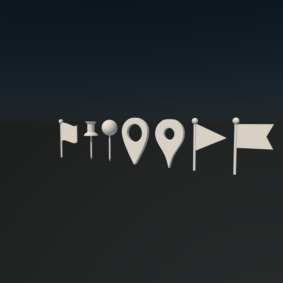 Map Pointers 3D Model 3D Model - TurboSquid 2344435