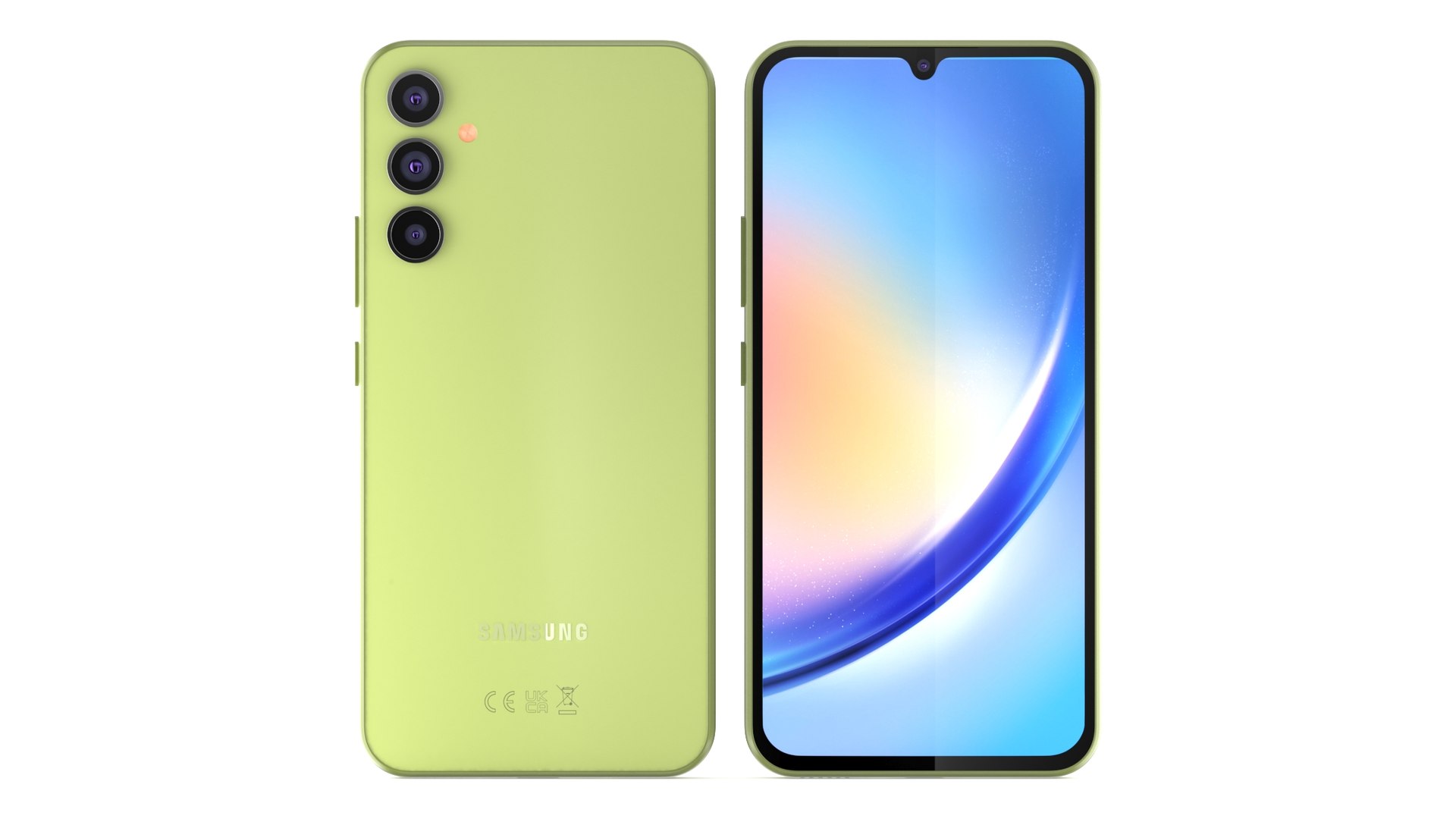 3D Samsung galaxy A34 Lime model - TurboSquid 2101245