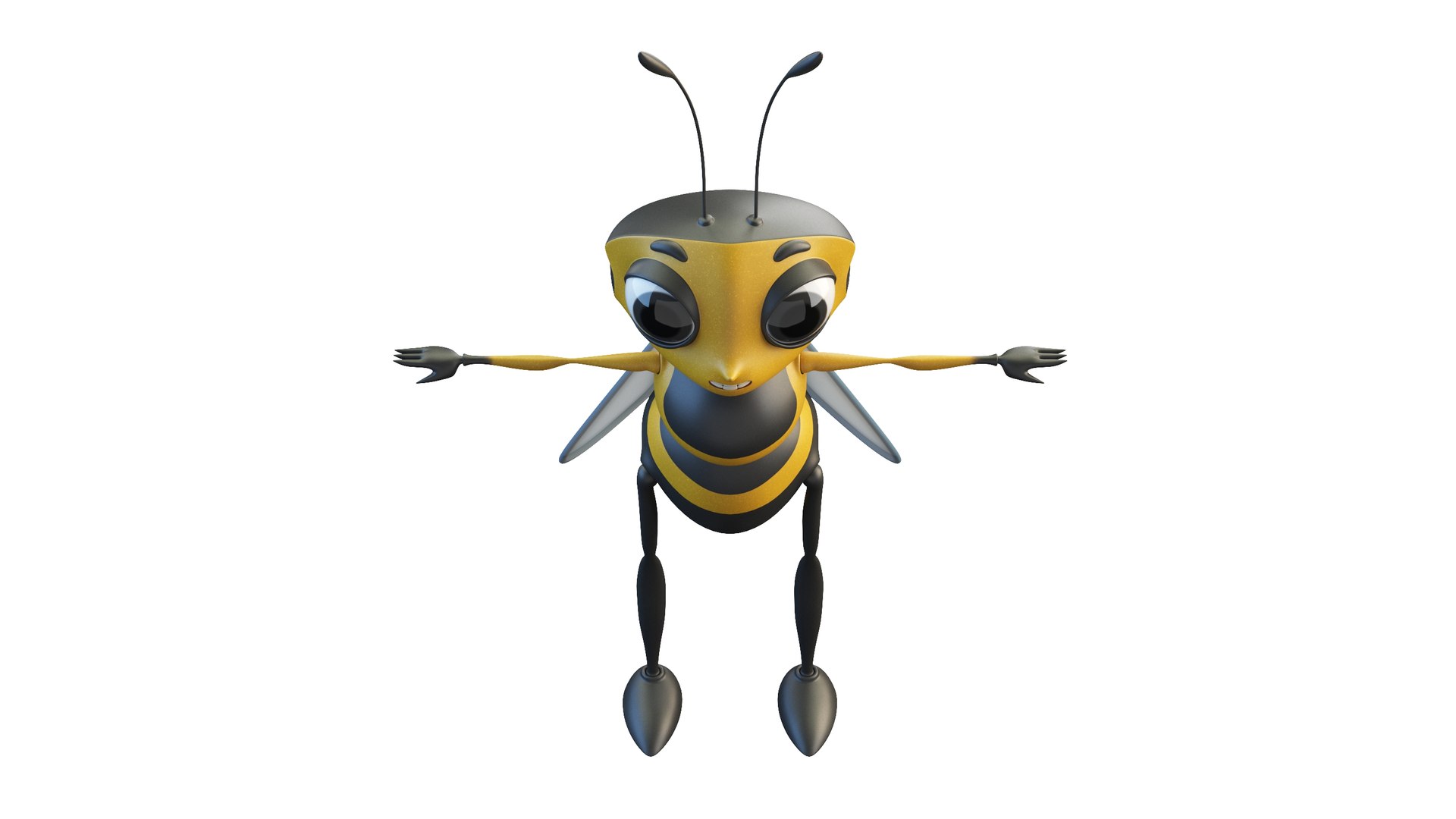 Cartoon Bee Character 3D Model - TurboSquid 2070209
