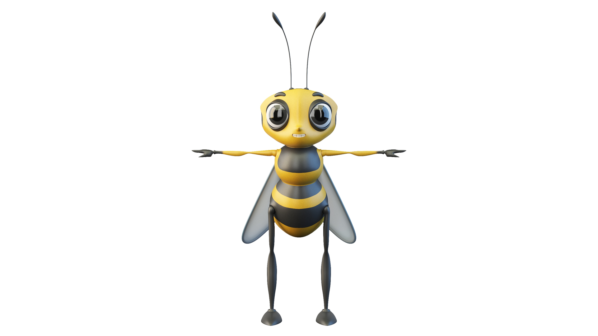 Cartoon Bee Character 3D Model - TurboSquid 2070209