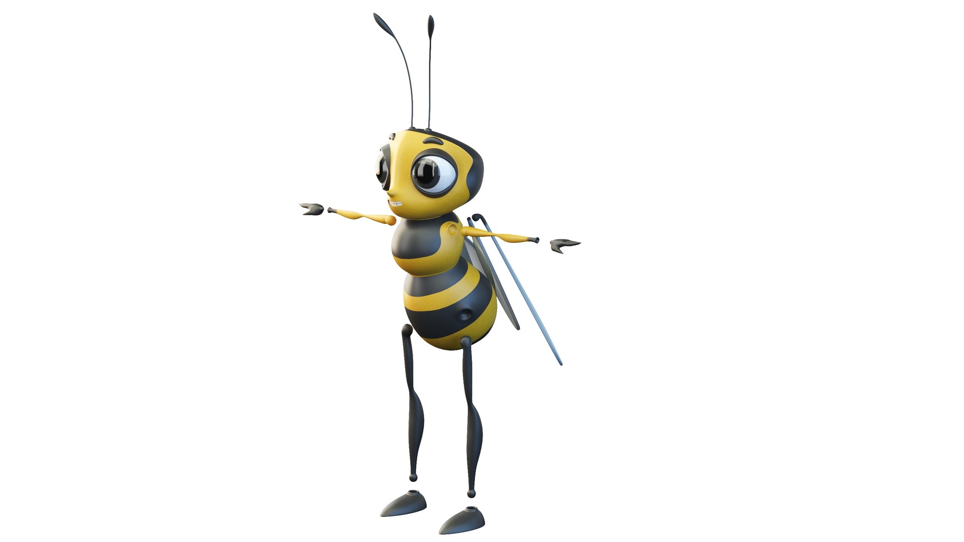 Cartoon Bee Character 3D Model - TurboSquid 2070209
