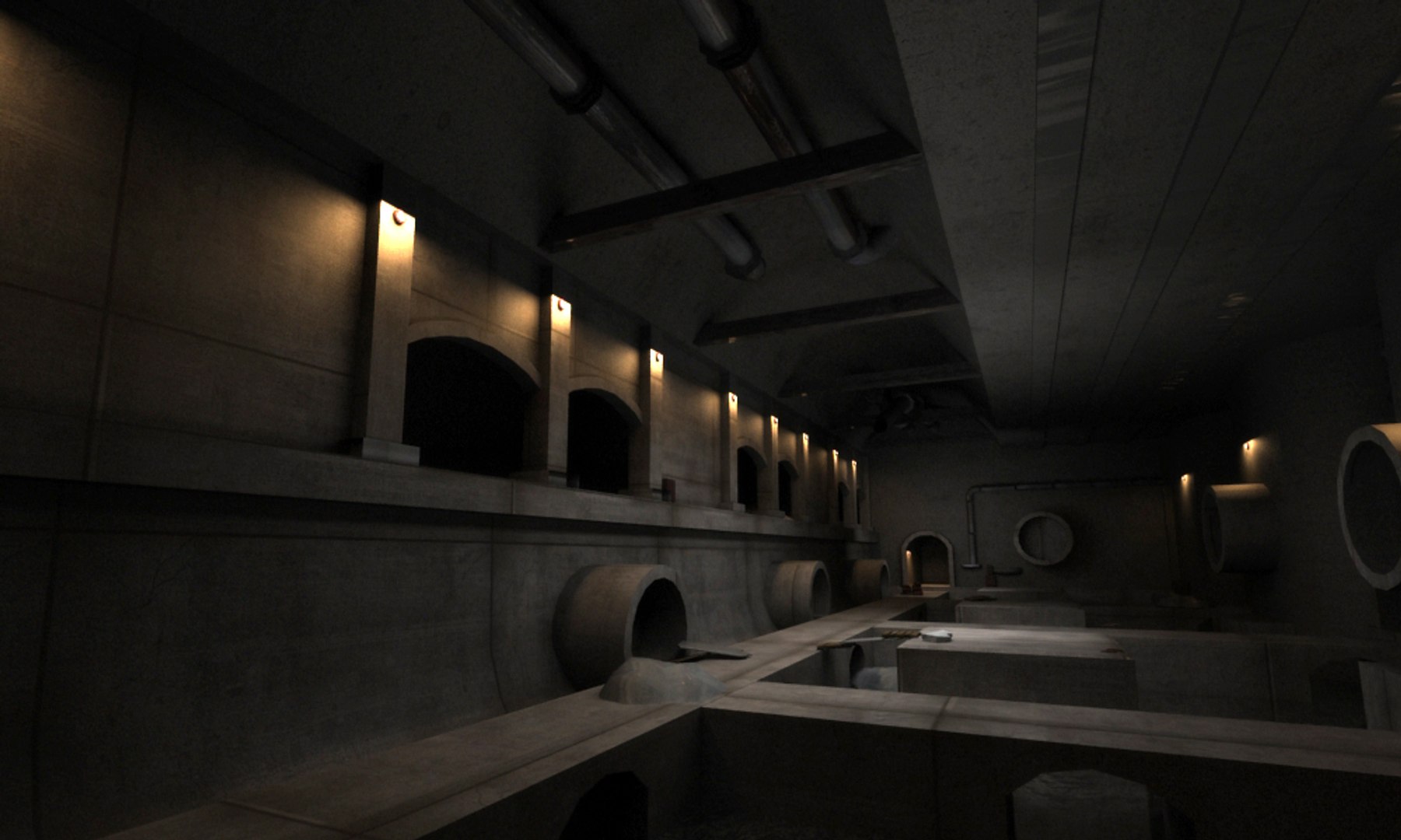 3D horrible sewer scenes dark - TurboSquid 1581586