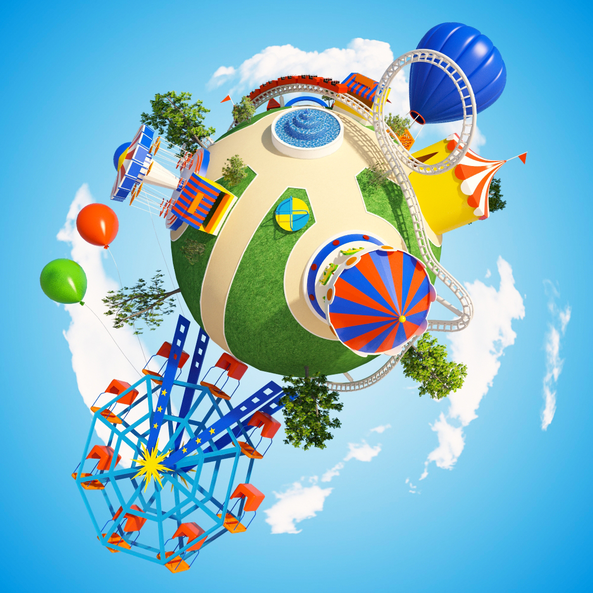 planet park 3d model