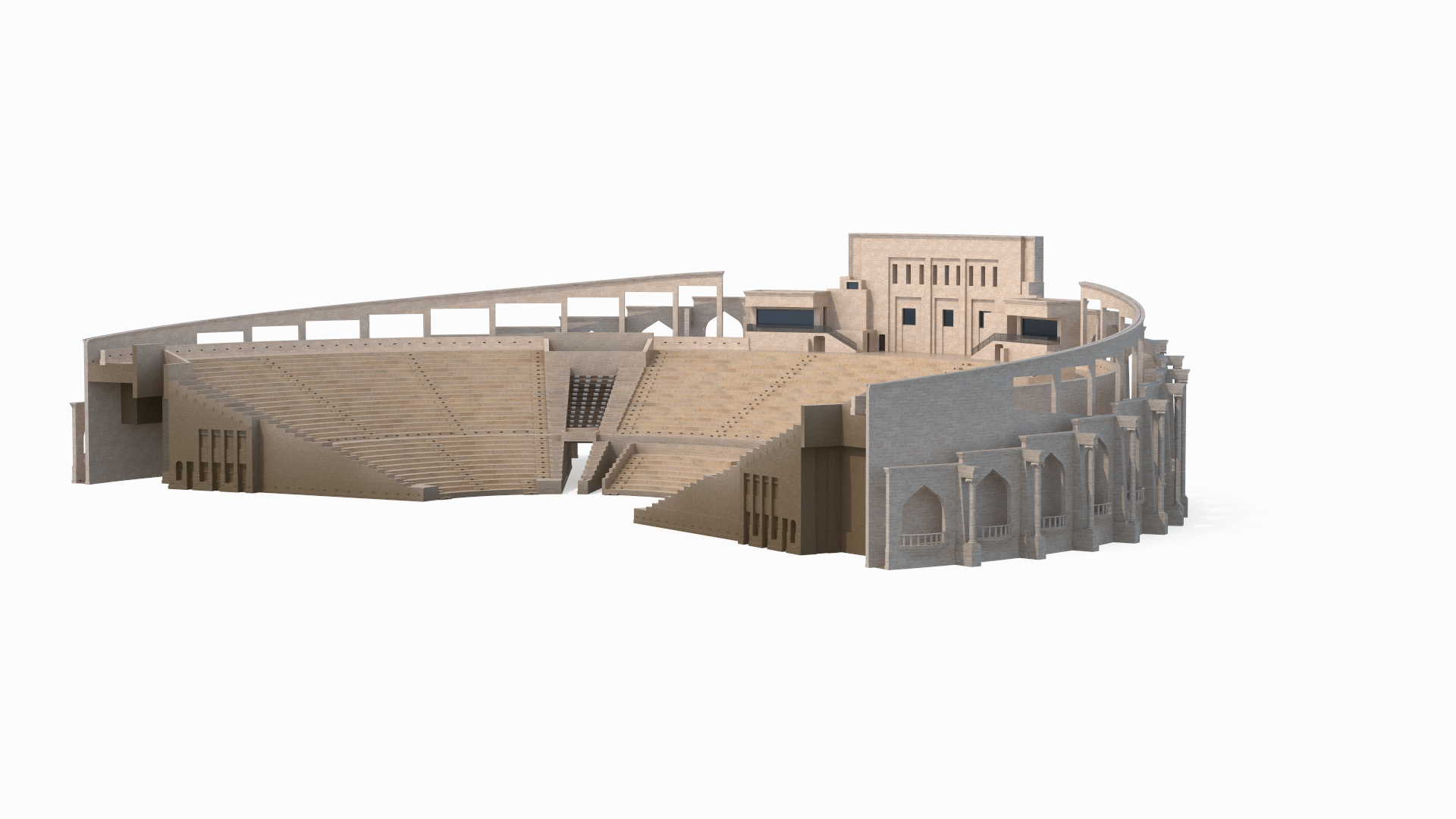 3D Classical Greek Theater - TurboSquid 2296428